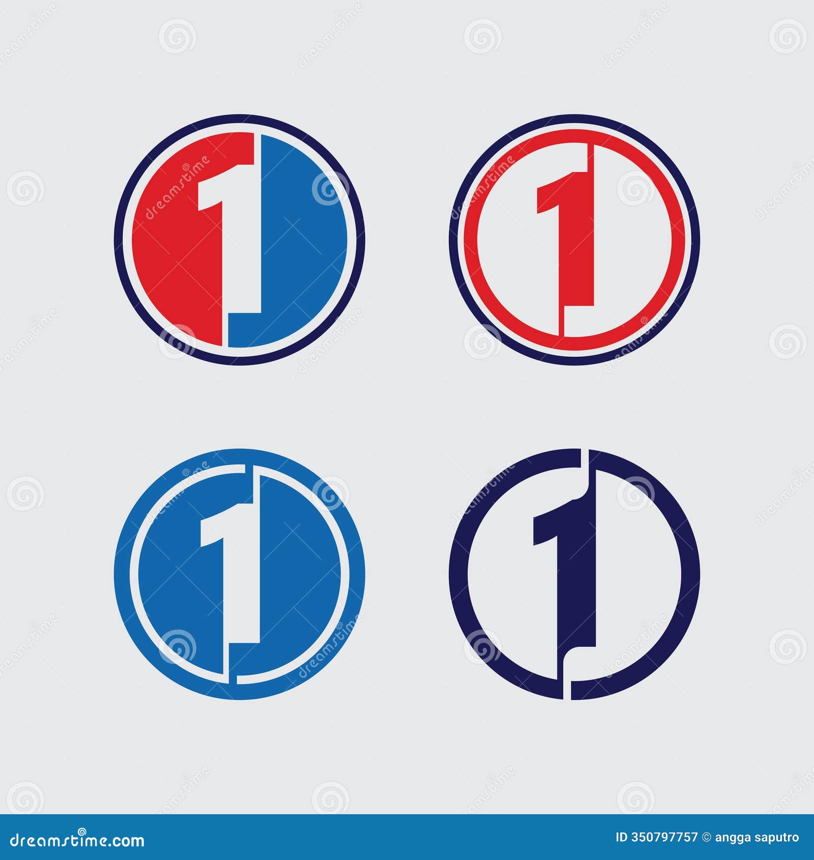 One Logo Design and Number One Design Graphic Illustration Stock Vector ...