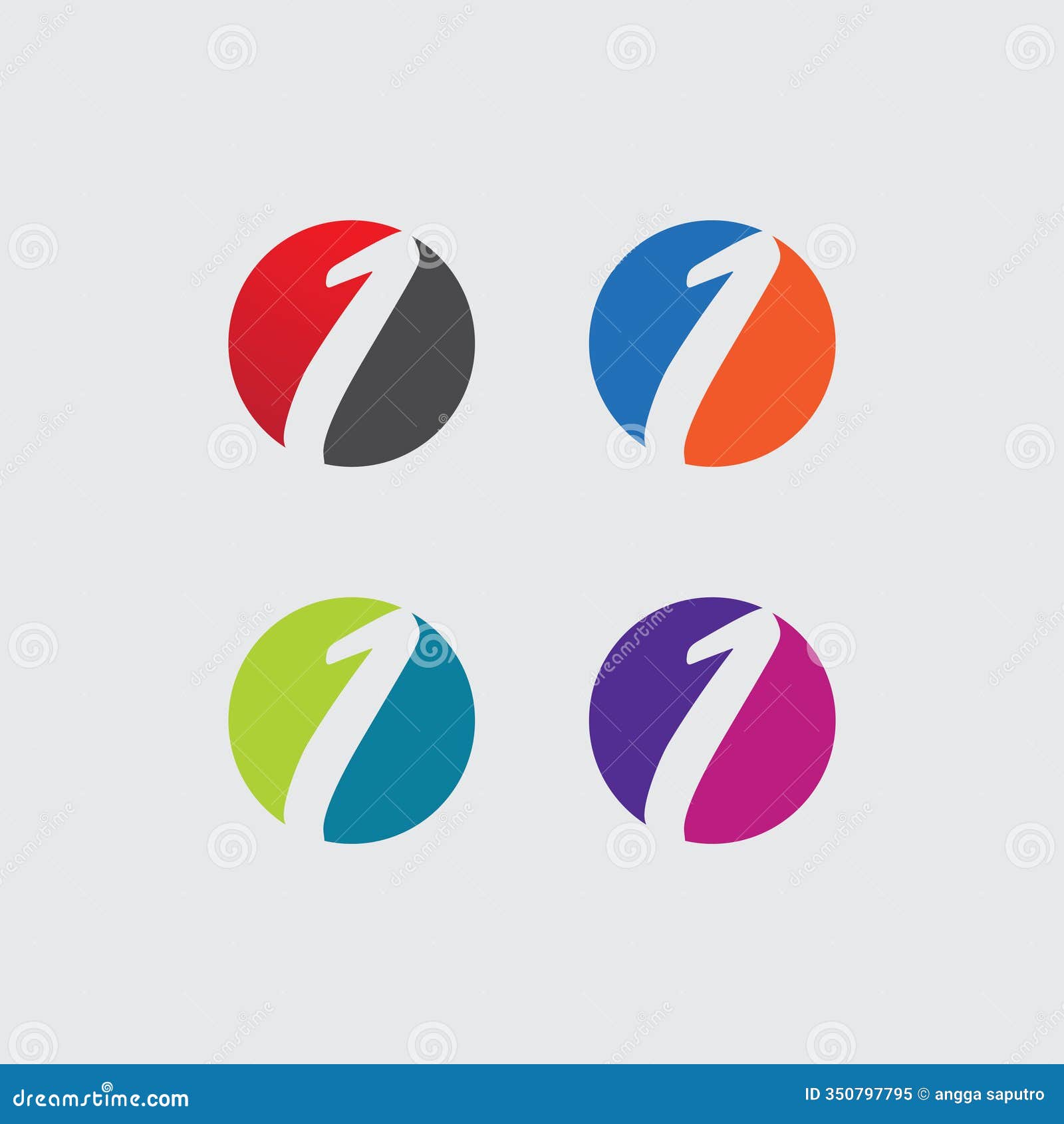 One Logo Design and Number One Design Graphic Illustration Stock ...