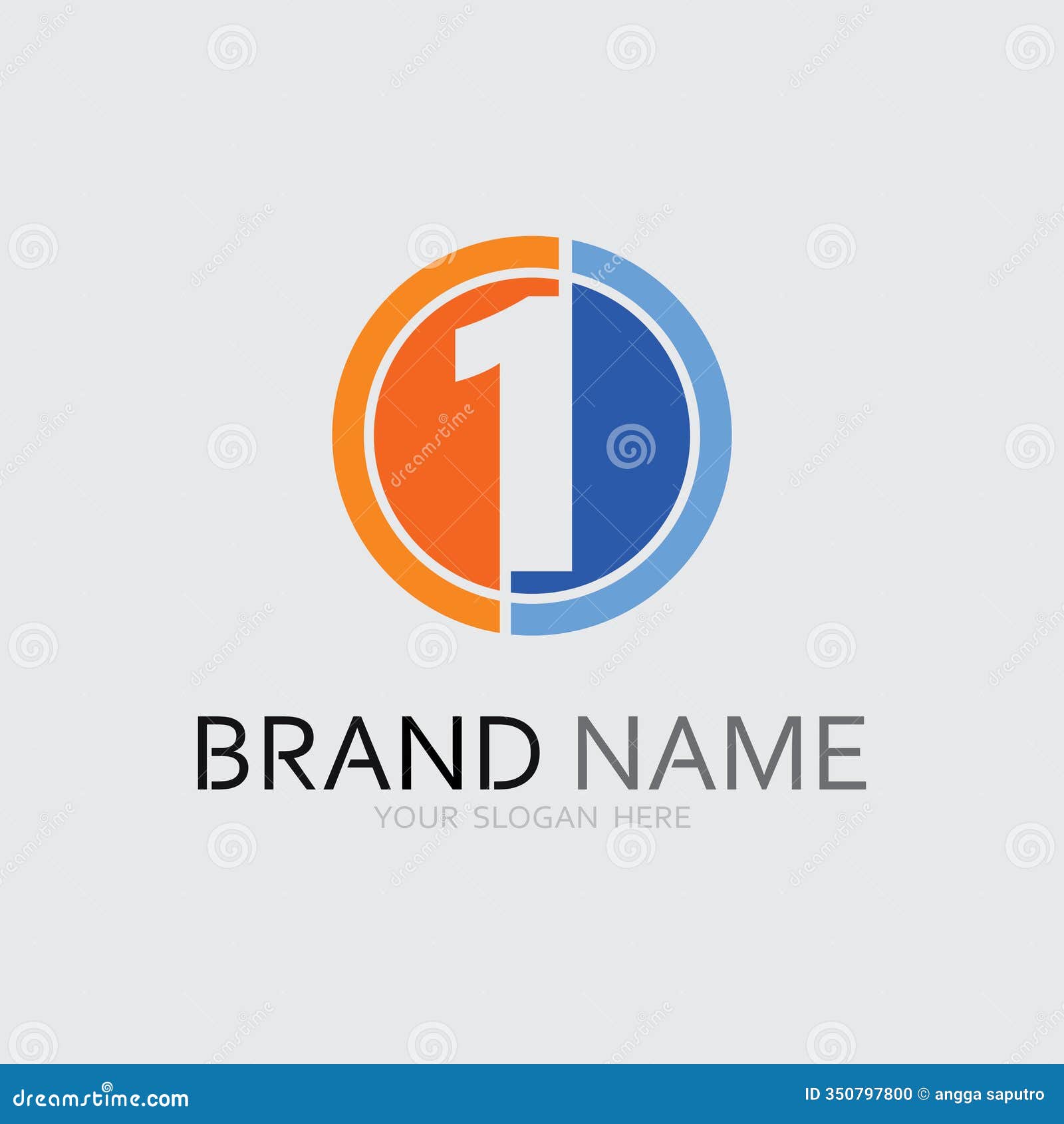 One Logo Design and Number One Design Graphic Illustration Stock ...