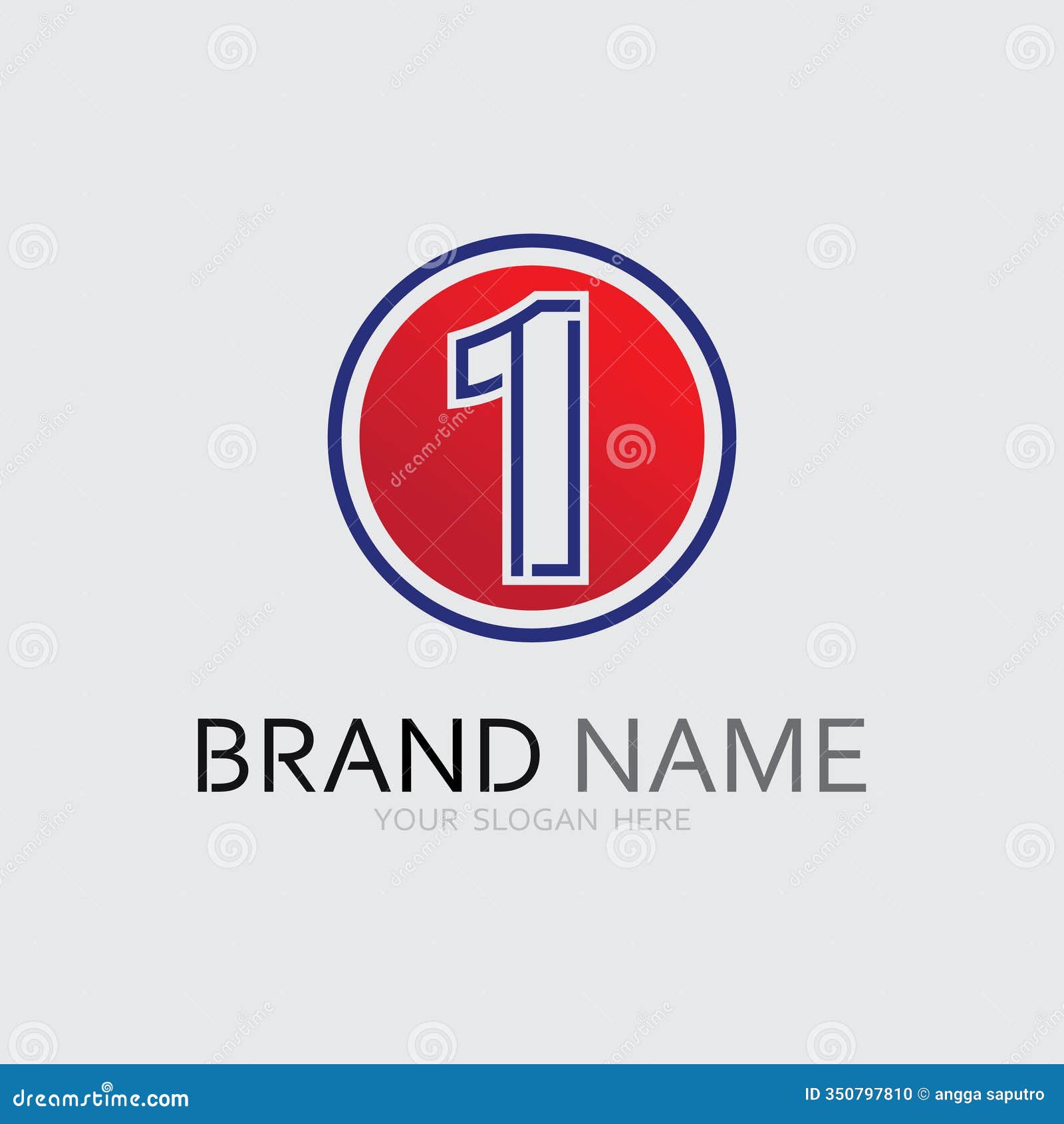 One Logo Design and Number One Design Graphic Illustration Stock ...
