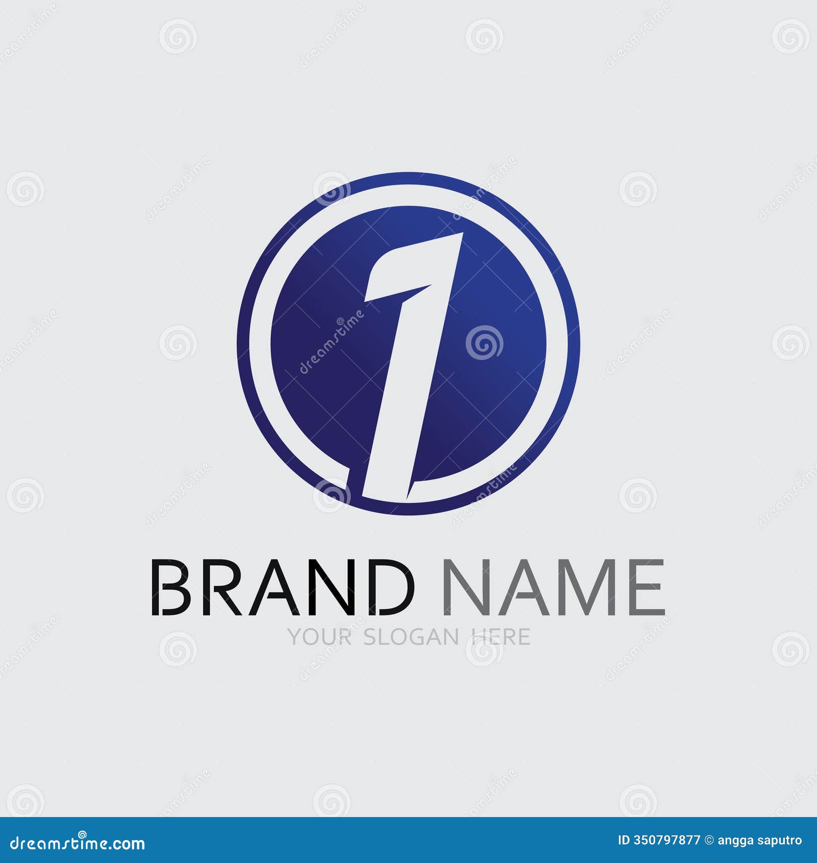 One Logo Design and Number One Design Graphic Illustration Stock ...