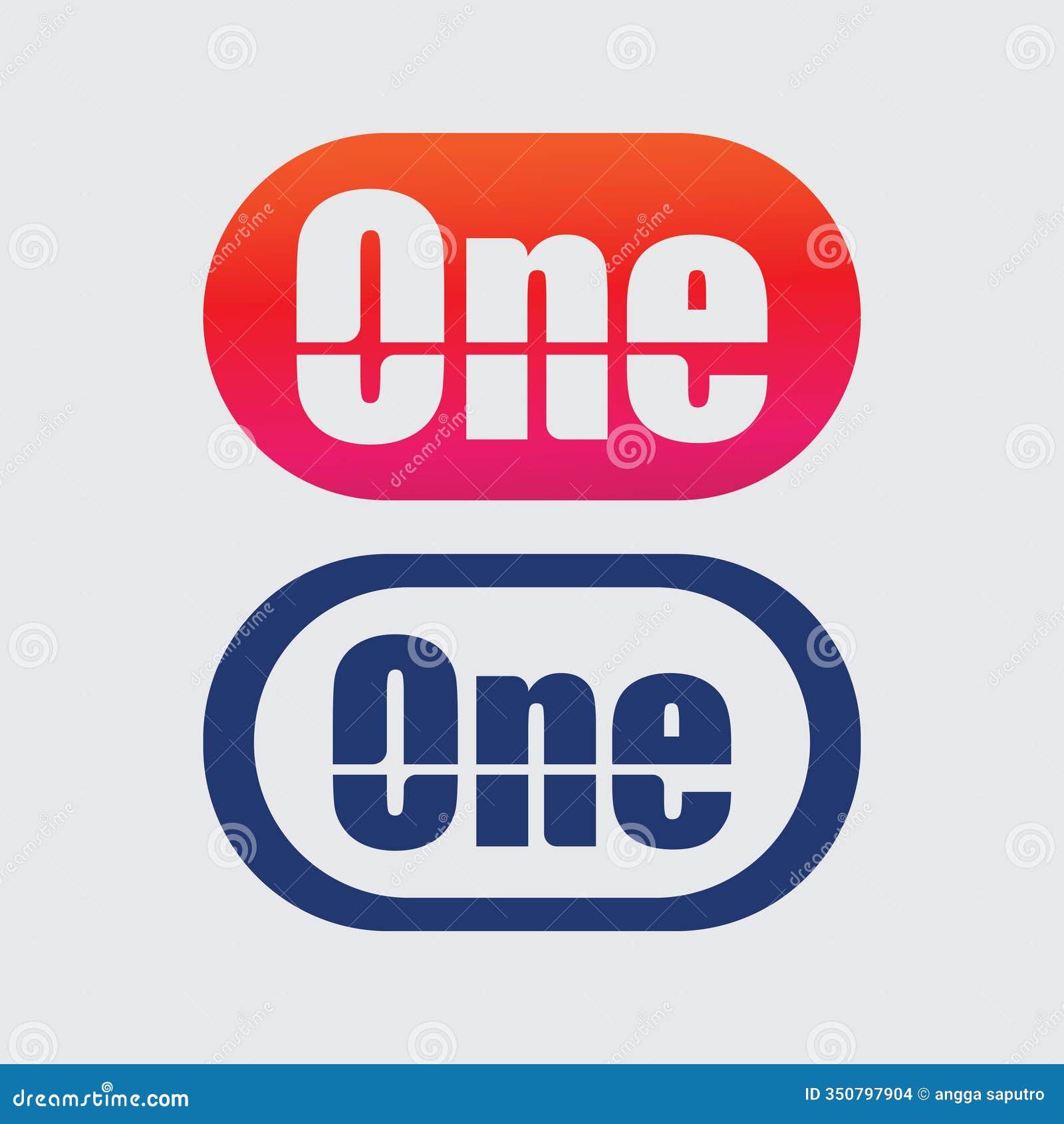 One Logo Design and Number One Design Graphic Illustration Stock ...