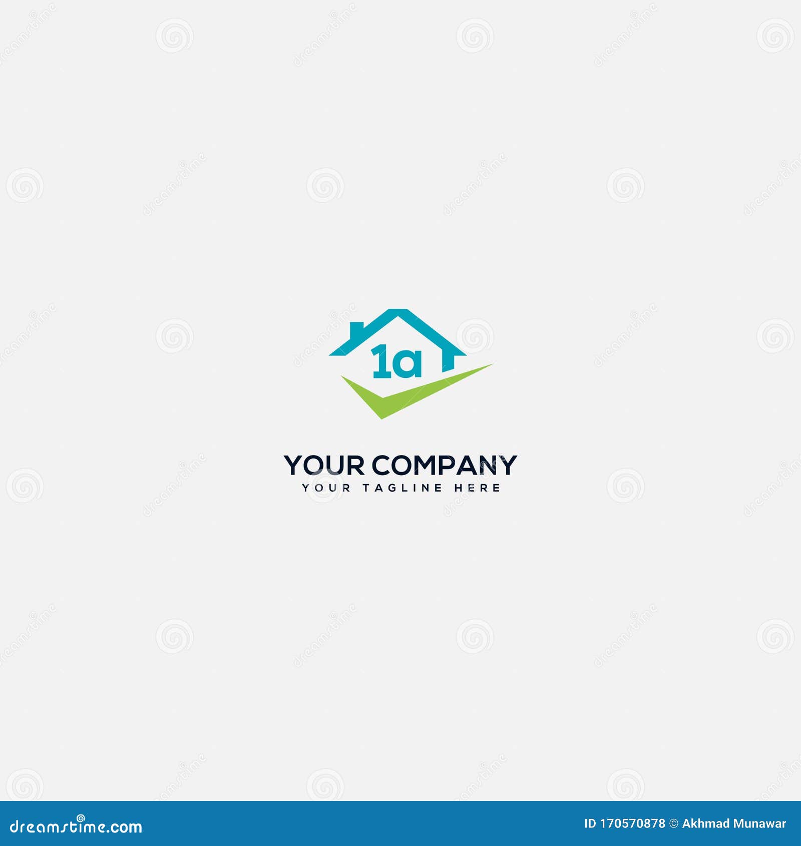 A One 1 Logo Design, Simple Check List a One Logo Home Stock Vector ...
