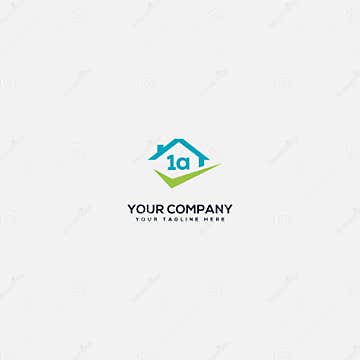 A One 1 Logo Design, Simple Check List a One Logo Home Stock Vector ...