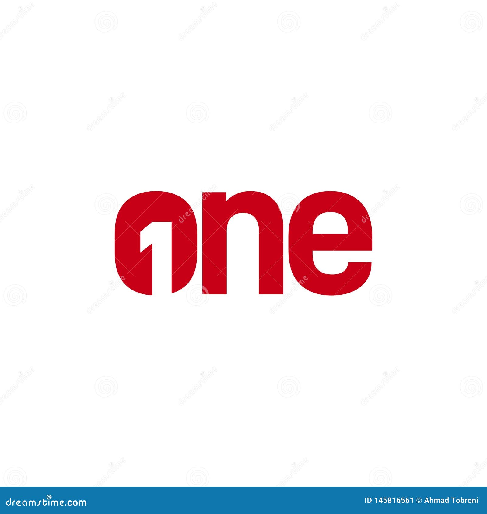 One Logo Design Vector Template Illustration Stock Vector ...