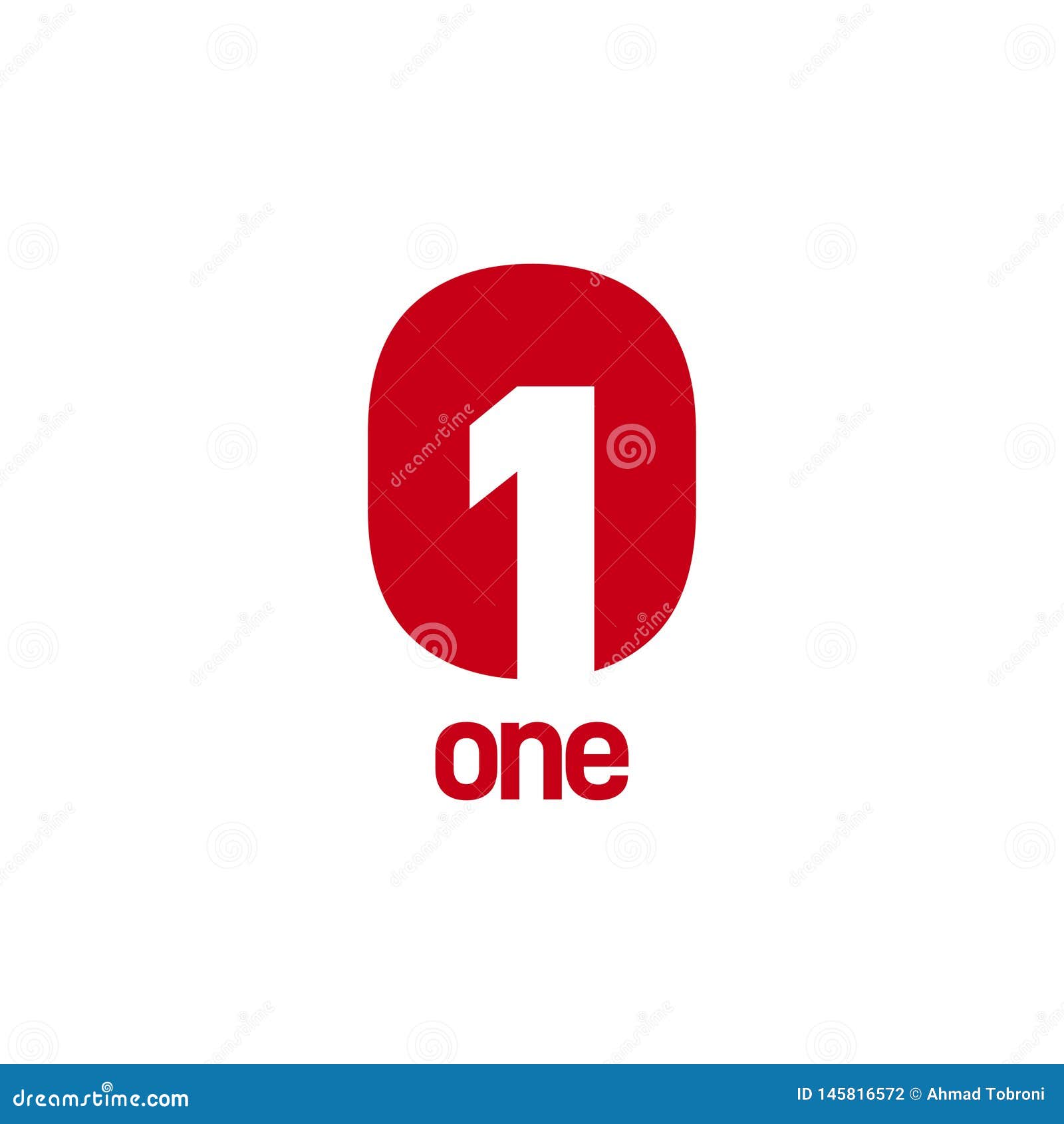 One Logo Design Vector Template Illustration Stock Vector ...