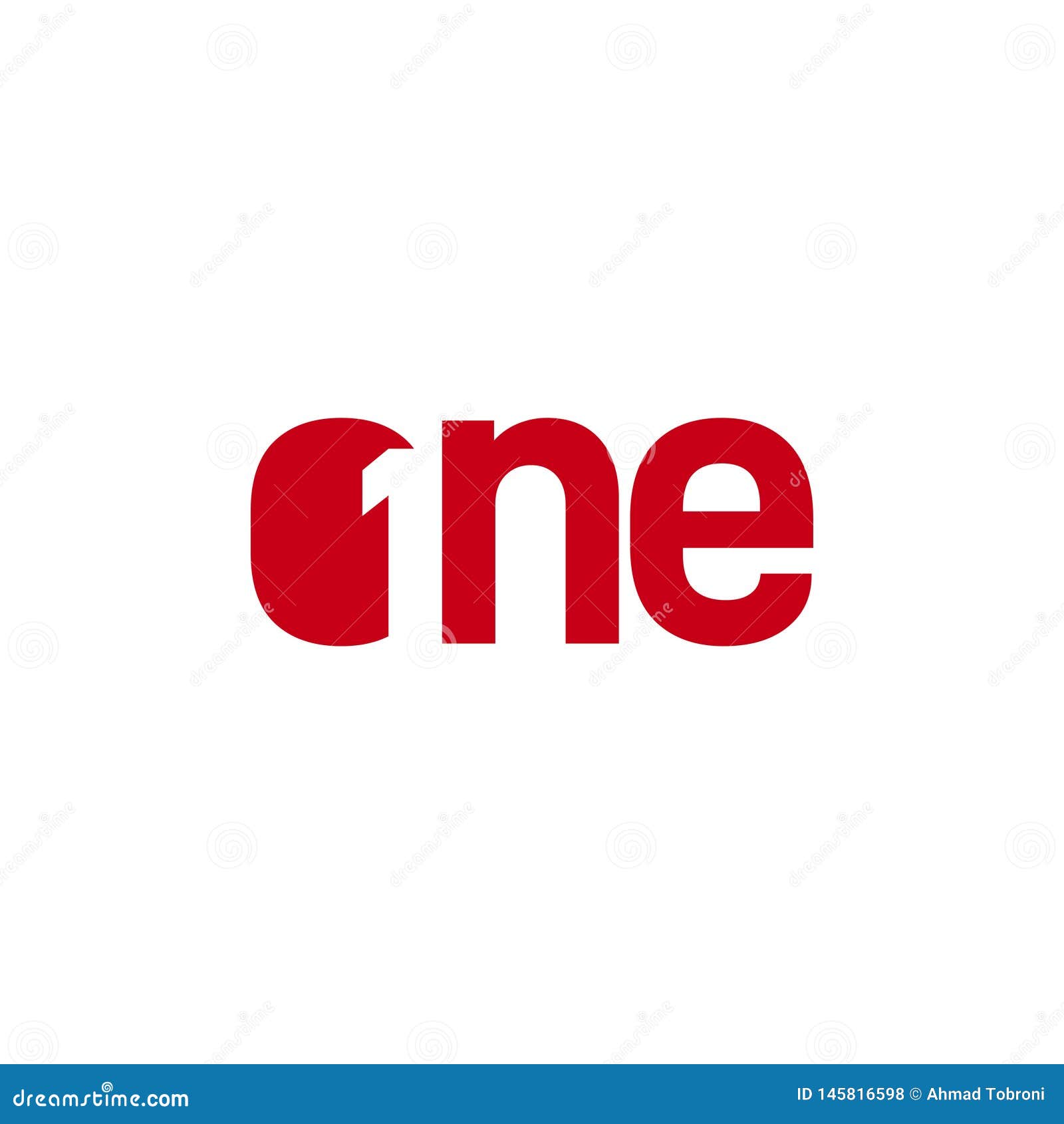 One Logo Design Vector Template Illustration Stock Vector ...