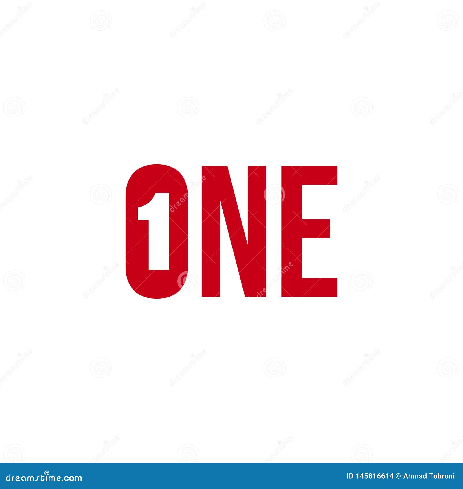 One Logo Design Vector Template Illustration Stock Vector ...