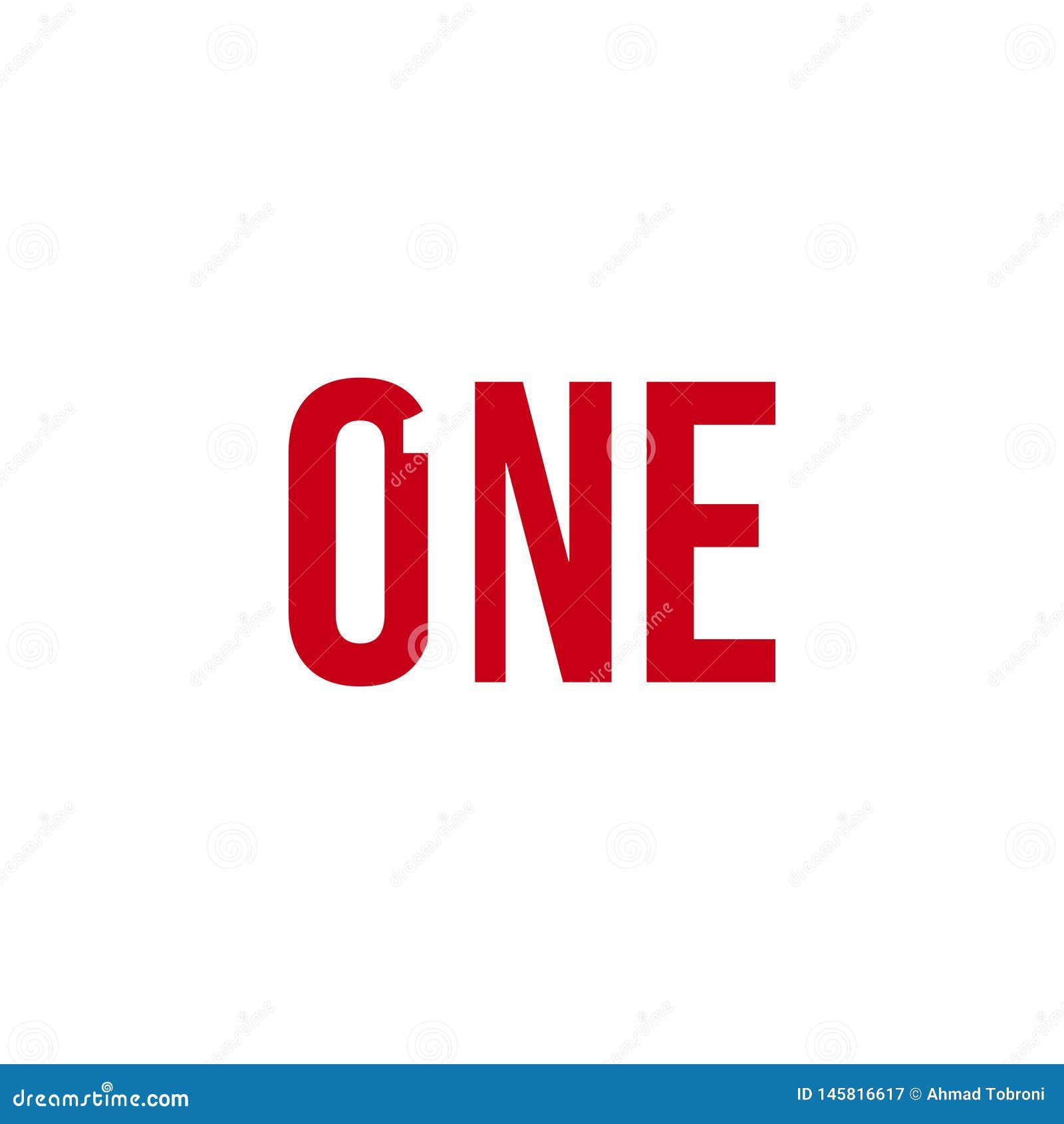 One Logo Design Vector Template Illustration Stock Vector ...