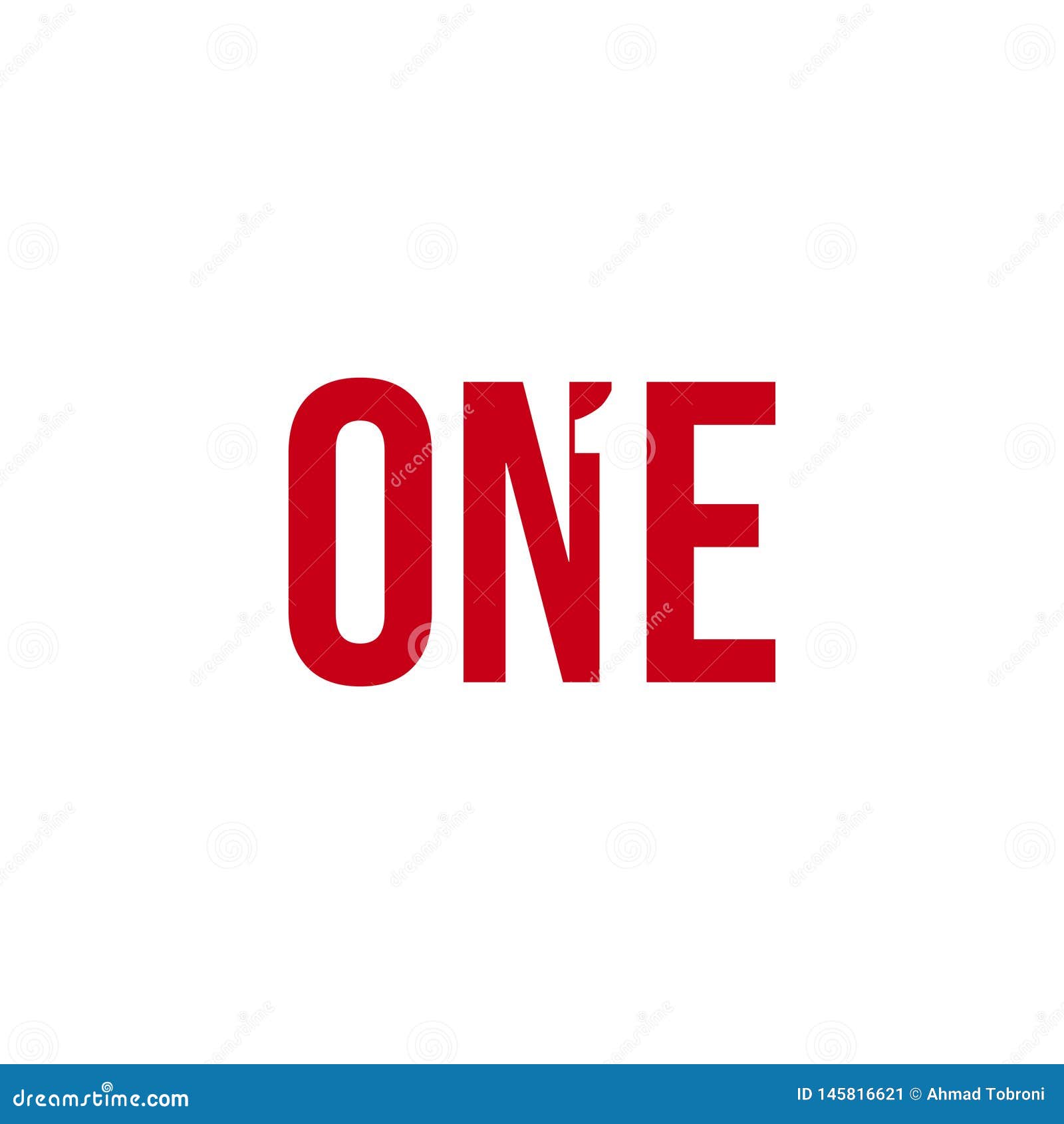 One Logo Design Vector Template Illustration Stock Vector ...