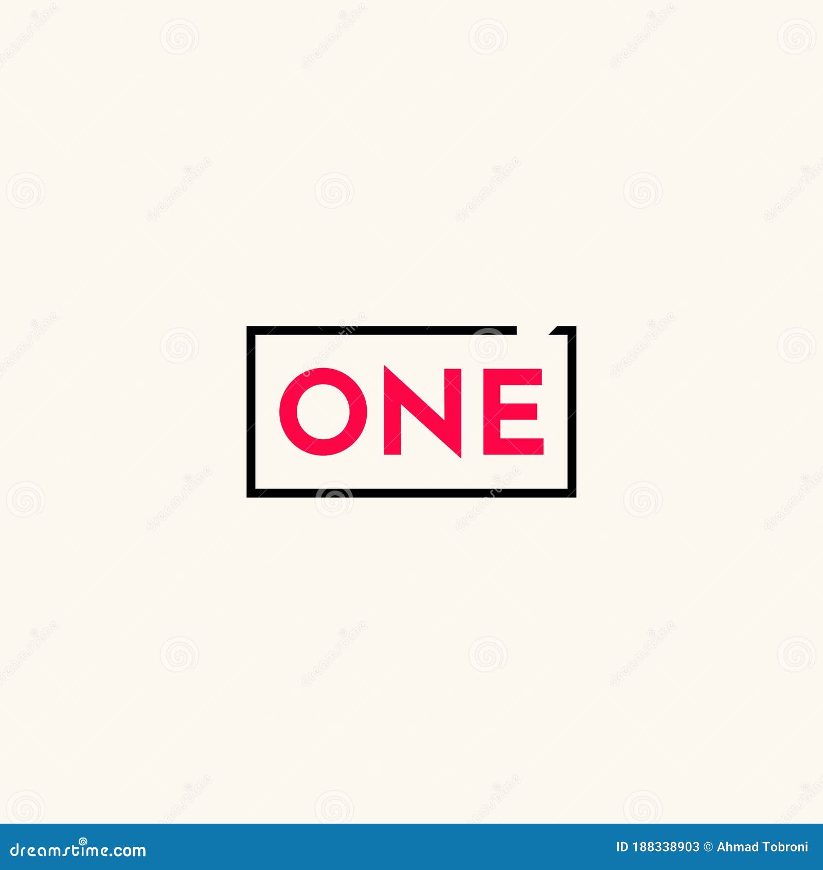 One Logo Vector Logo Icon Template Design Illustration Stock Vector ...