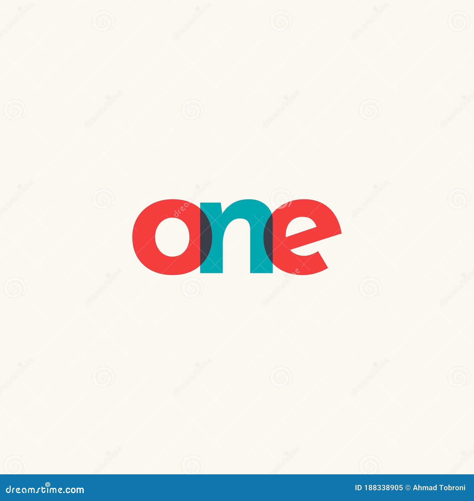 One Logo Vector Logo Icon Template Design Illustration Stock Vector ...