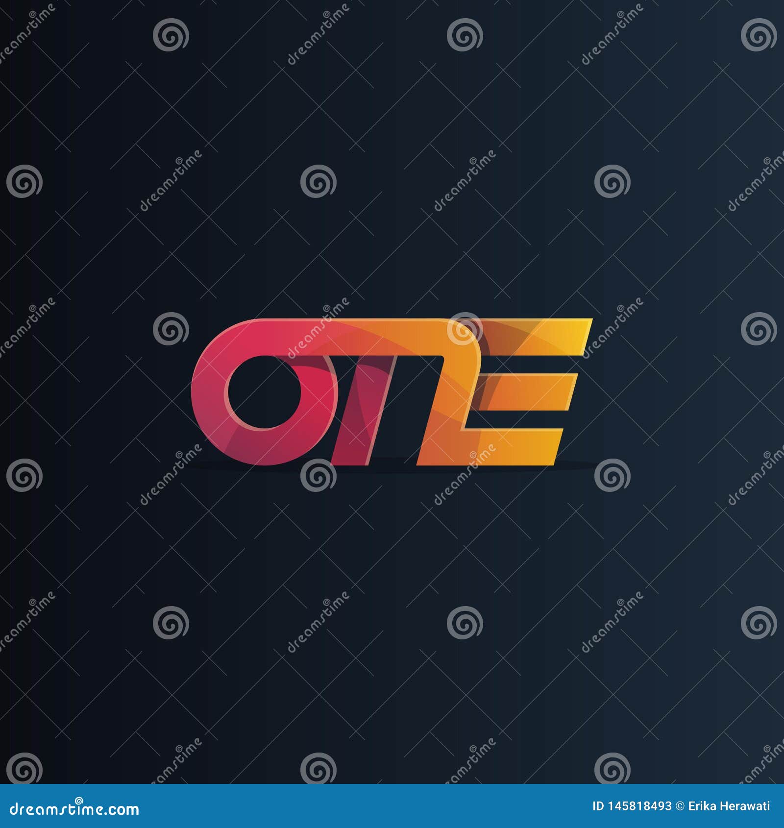 ONE Logo Vector Logotype Entertainment Stock Vector - Illustration of ...