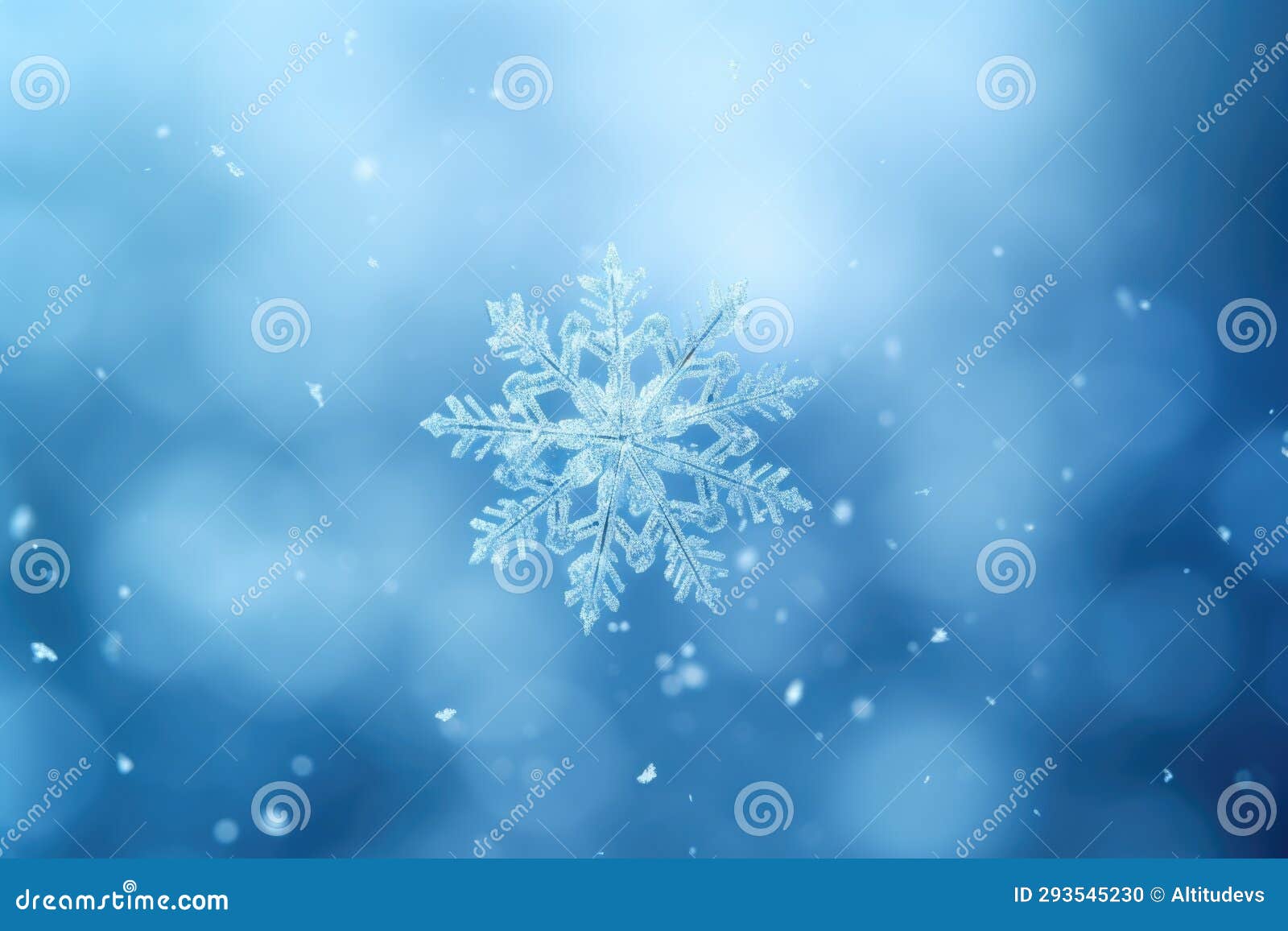 One Lone Snowflake Separating Itself from a Flurry Stock Photo - Image ...