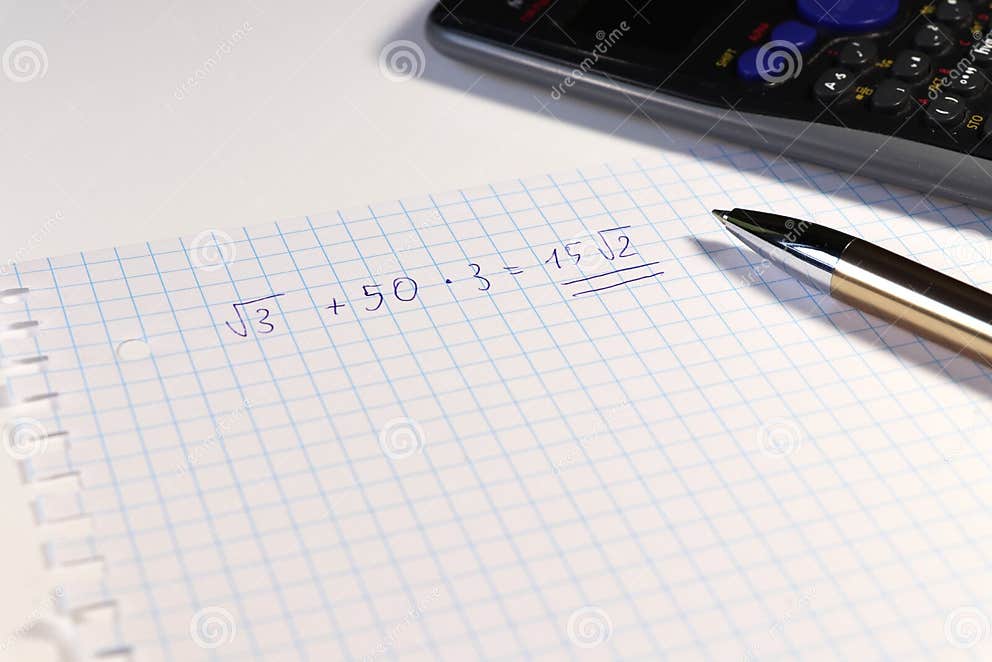 A One Long Math Problem Who Calculating with Help Calculator at Home ...