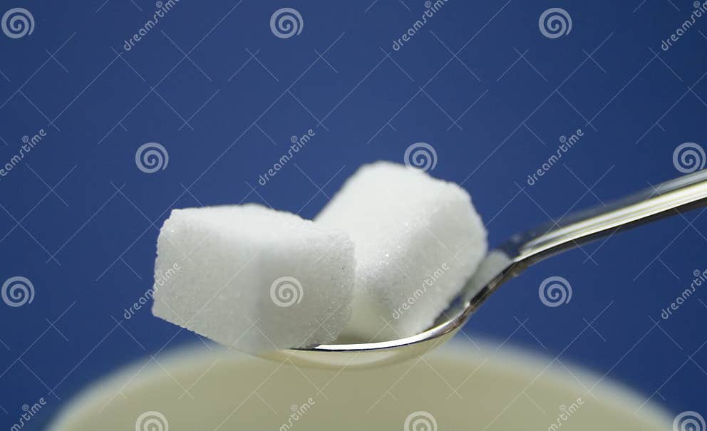 One lump or two? stock image. Image of lump, blue, cube - 1822859