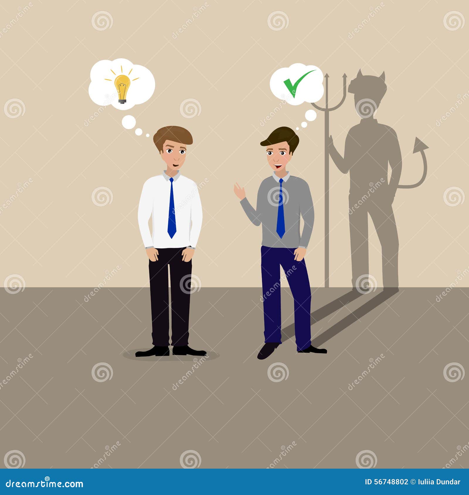 One lying devil shadow stock illustration. Illustration of betray ...