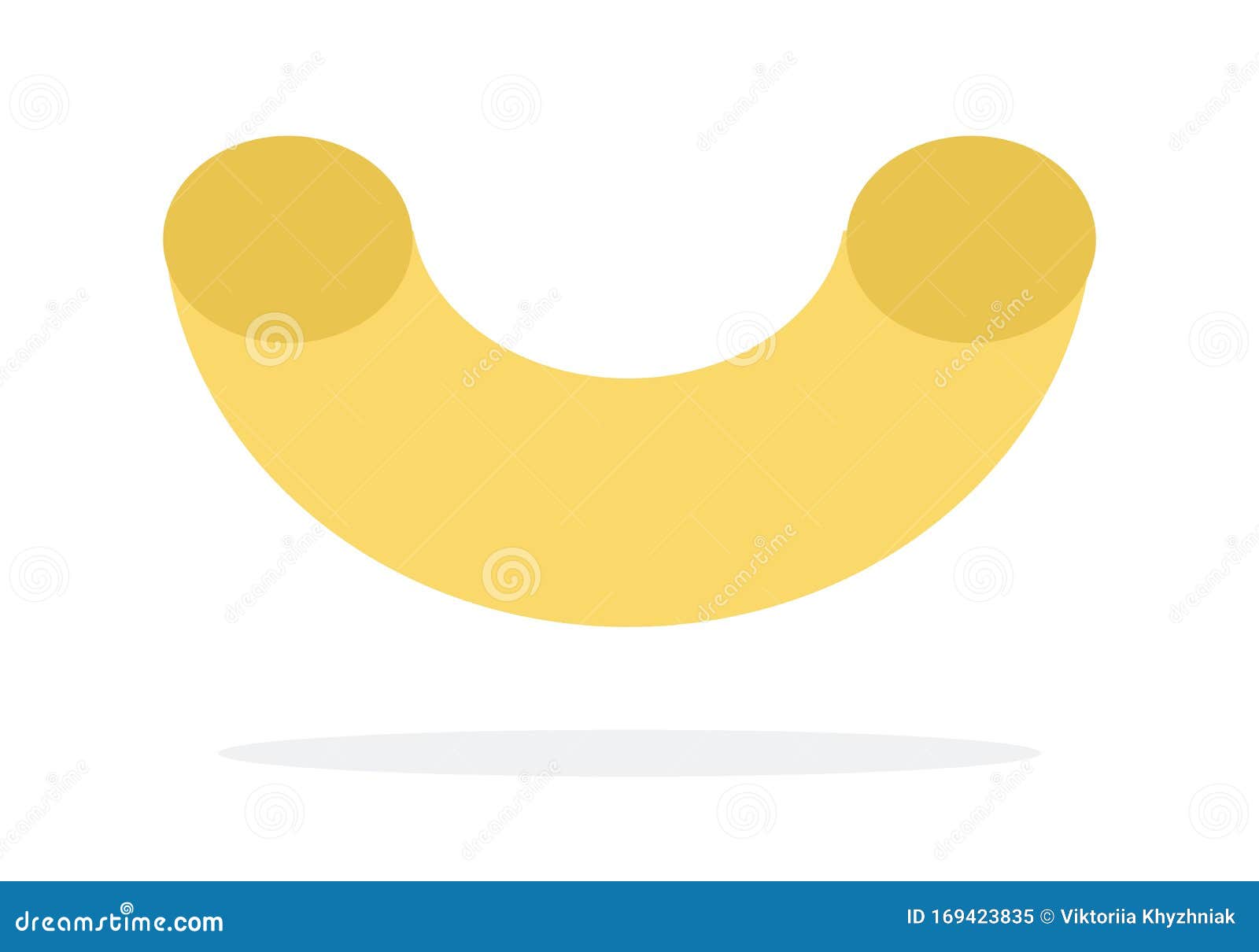 One Macaroni in the Shape of a Snail Flat Icon Vector Isolated Stock ...