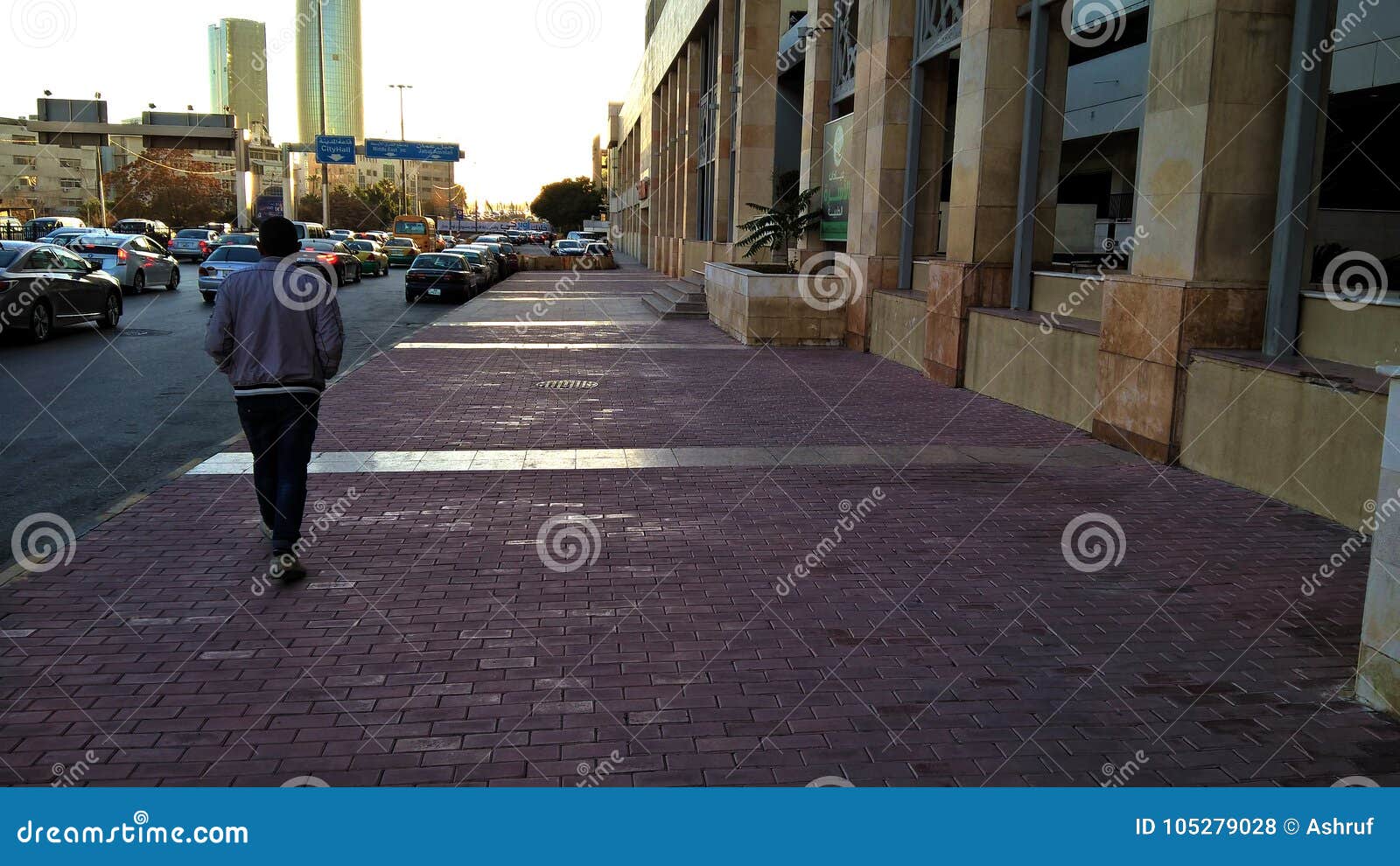 One of the Main Streets in Amman, Jordan Editorial Stock Photo - Image ...