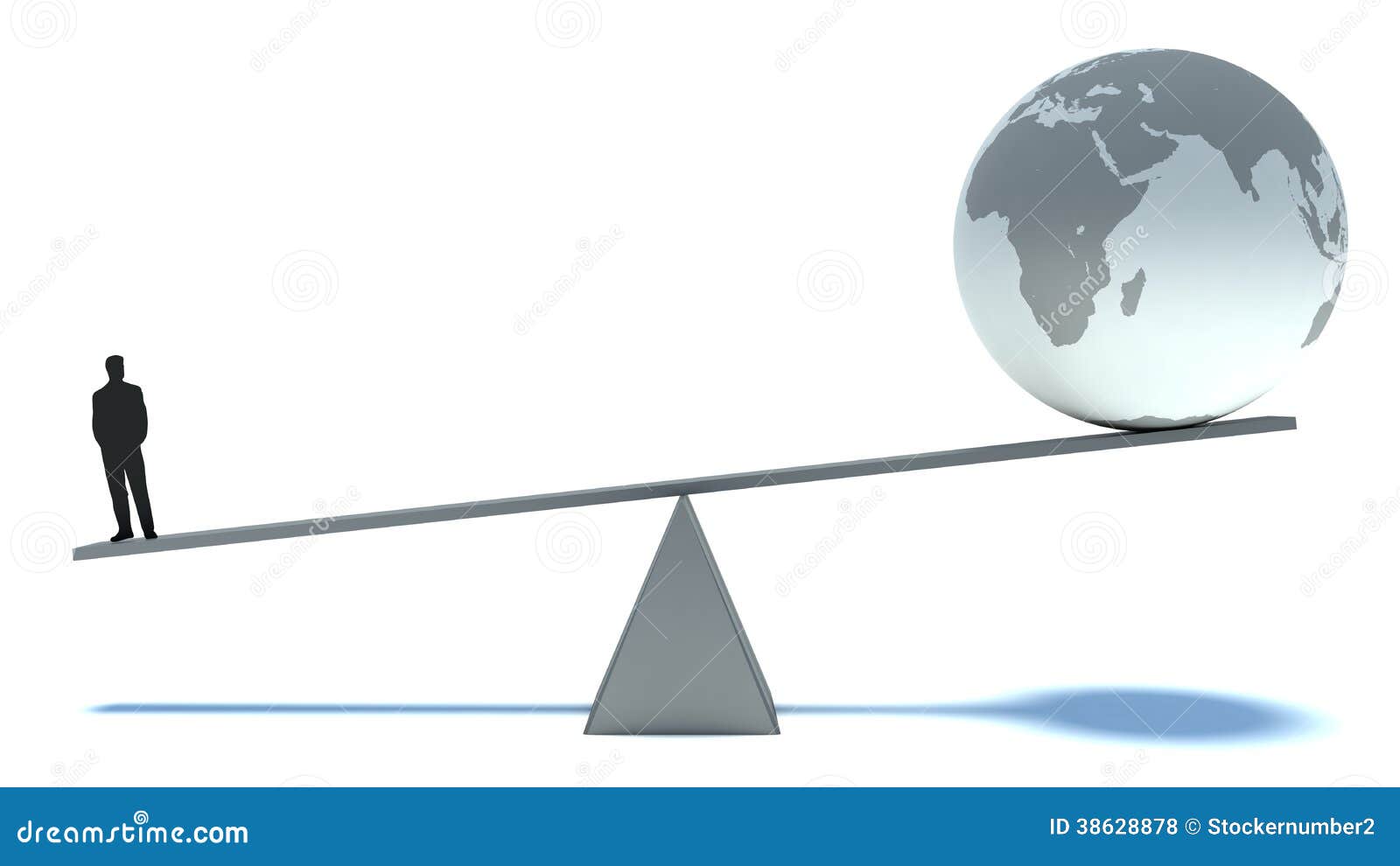 One man against the world stock illustration. Illustration of choice ...