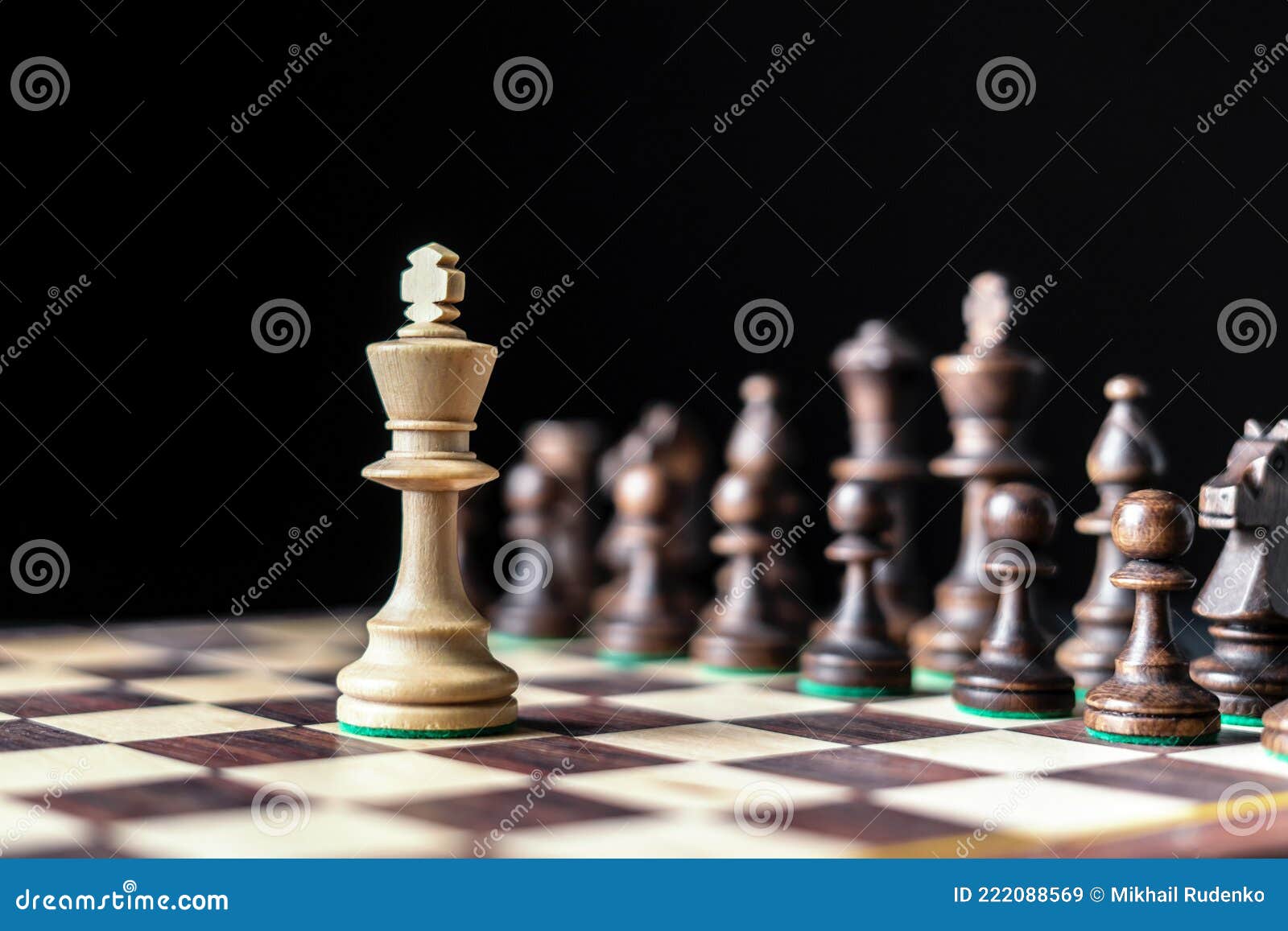 One Man Army Chess Concept, First Move with Pawn B Stock Image - Image ...