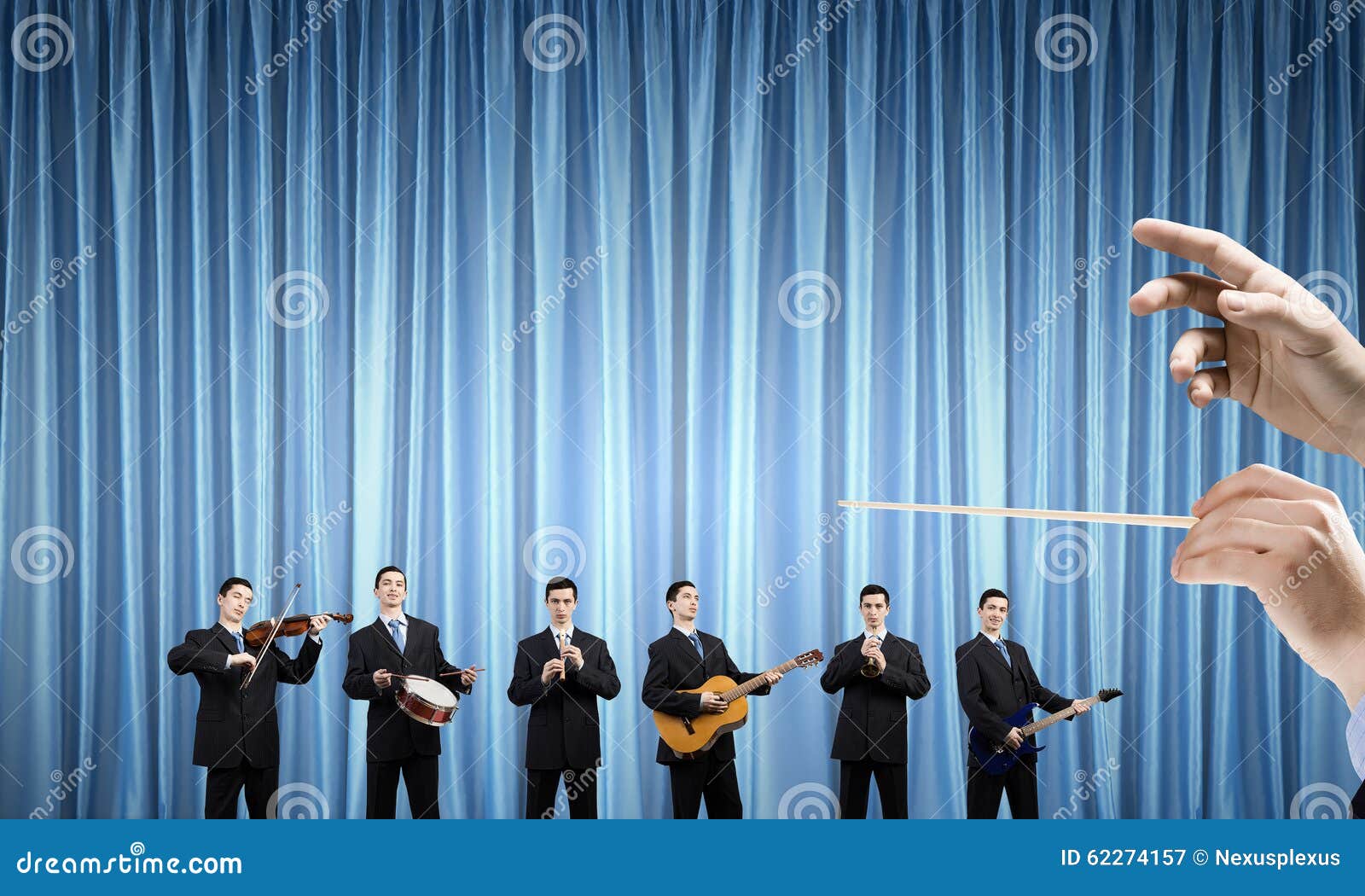 One man band stock image. Image of boss, player, oneman - 62274157