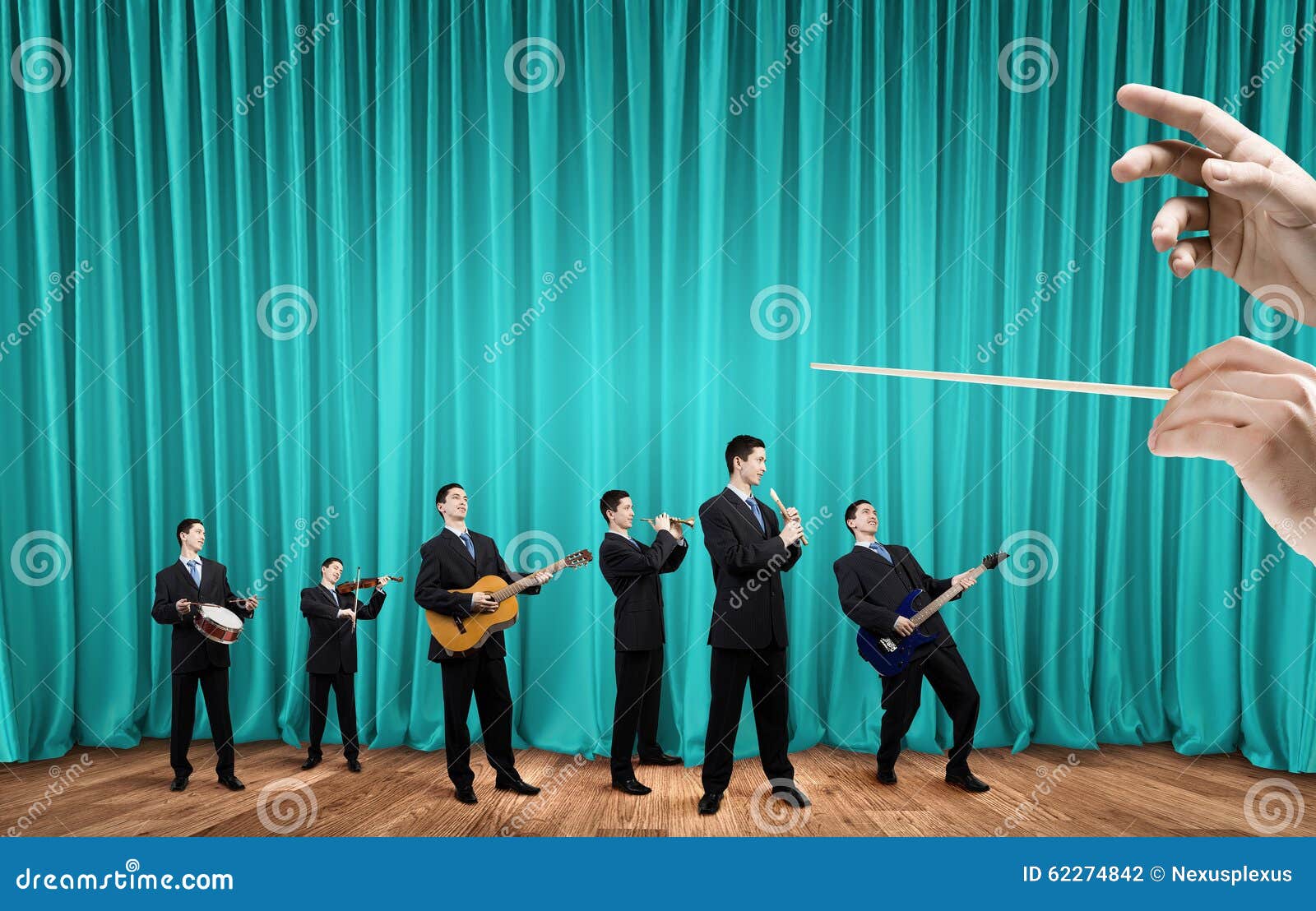 One man band stock photo. Image of director, boss, play - 62274842