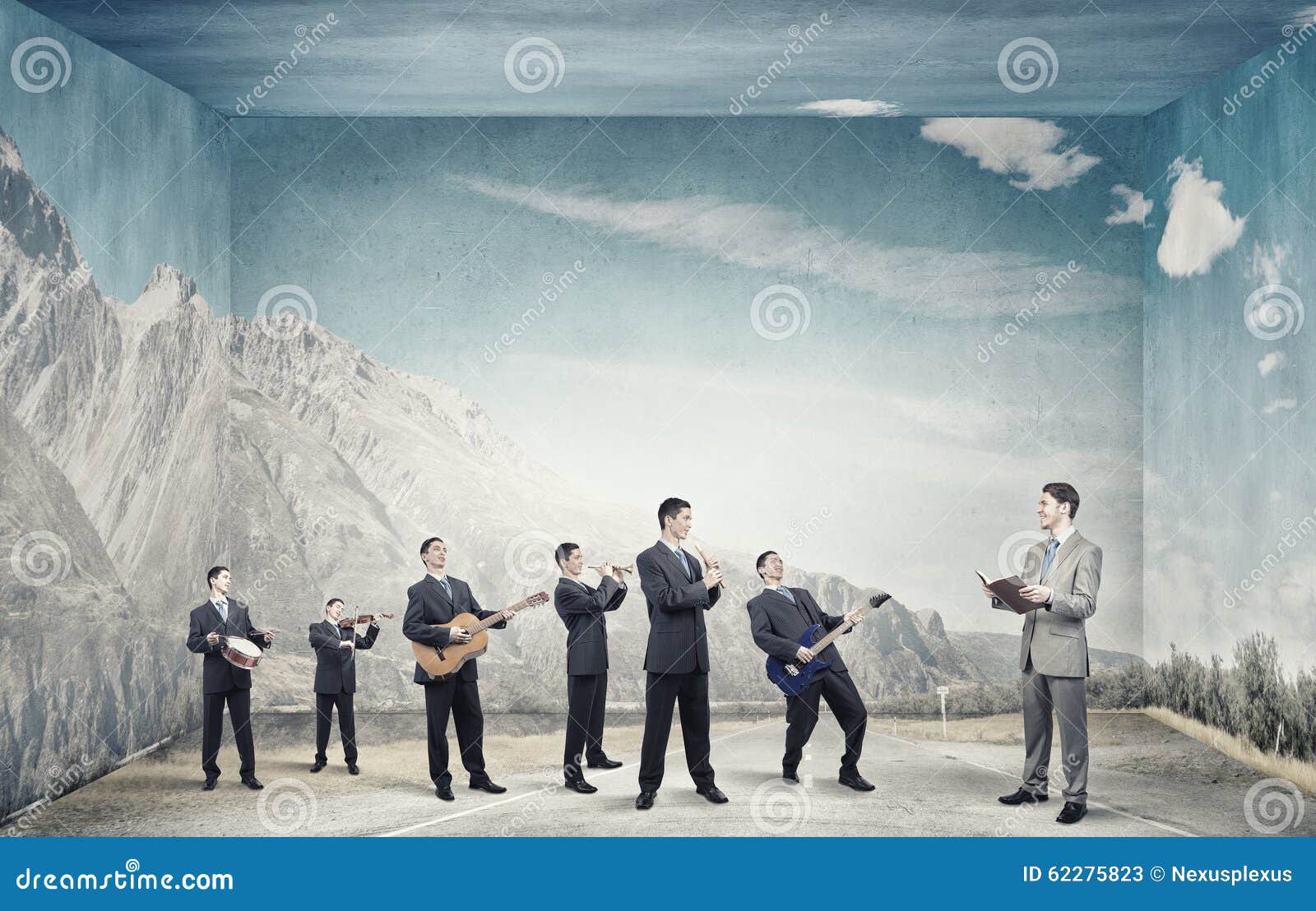 One man band stock image. Image of human, business, director - 62275823