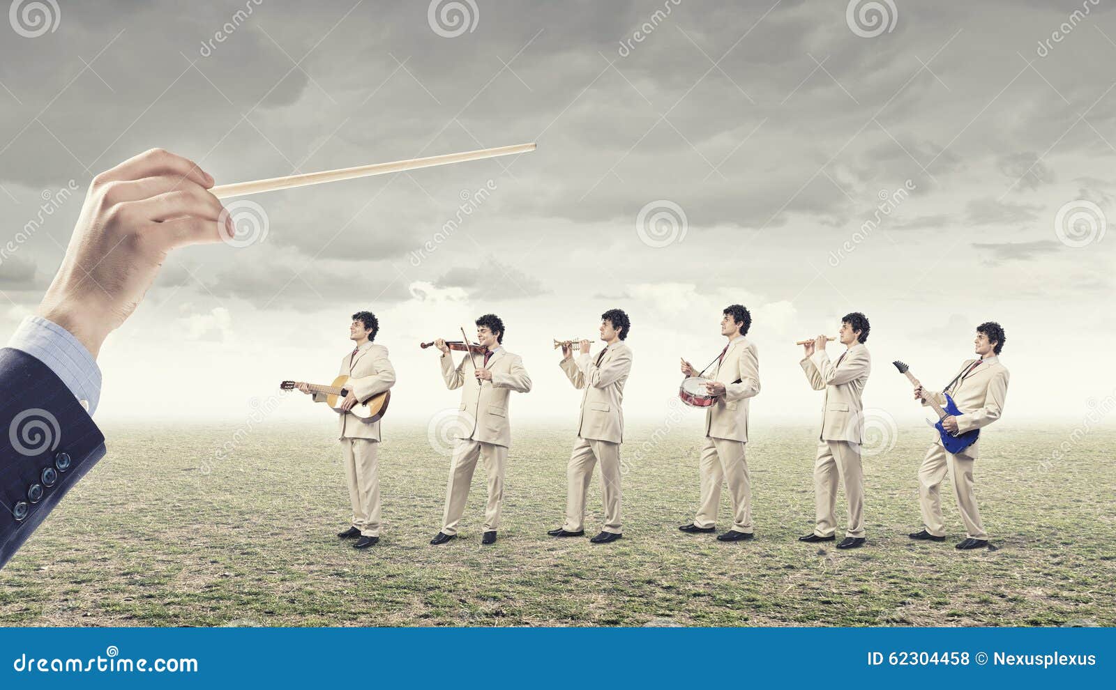 One man band stock photo. Image of group, pipe, drums - 62304458