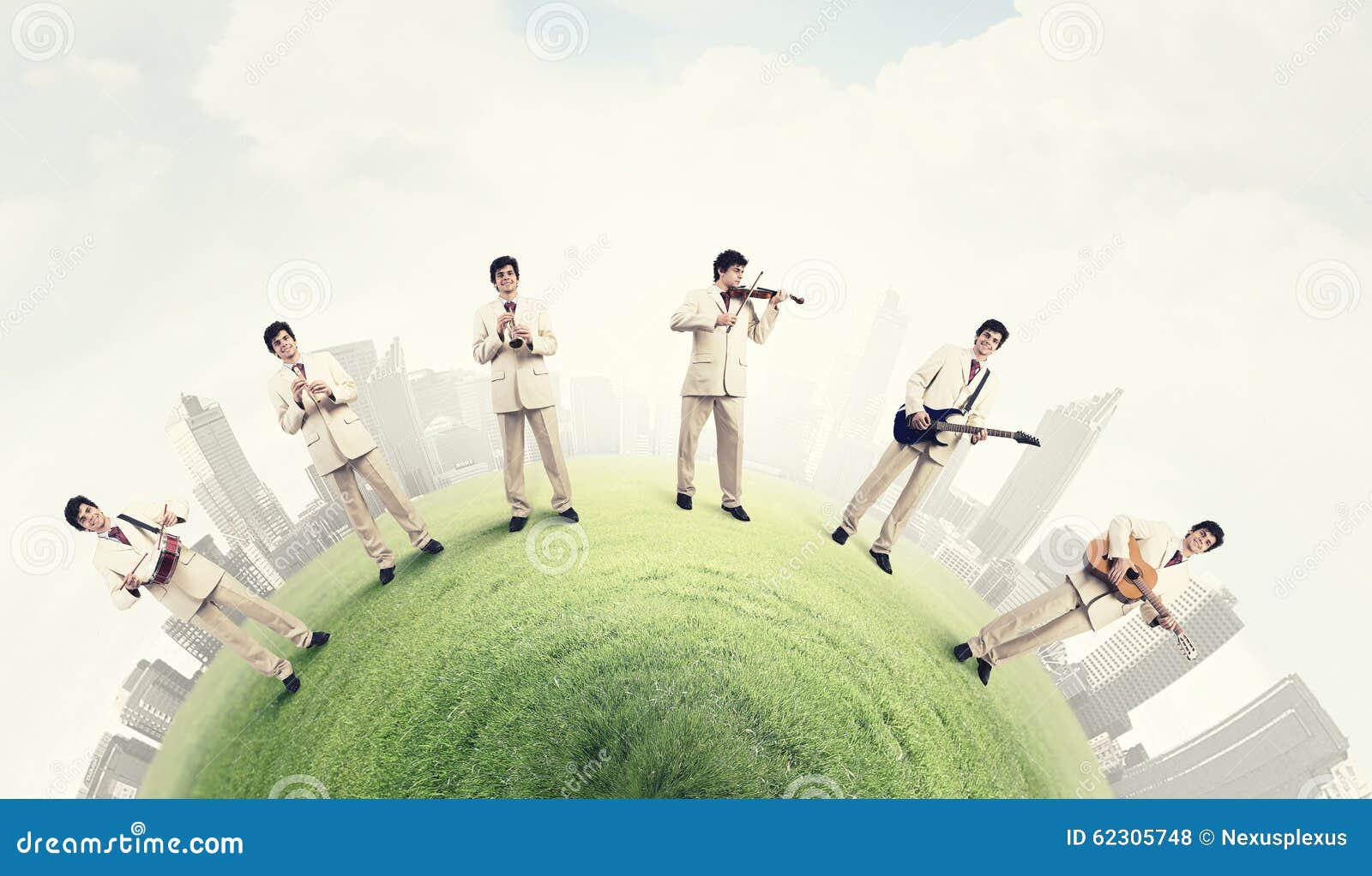 One man band stock photo. Image of performance, play - 62305748