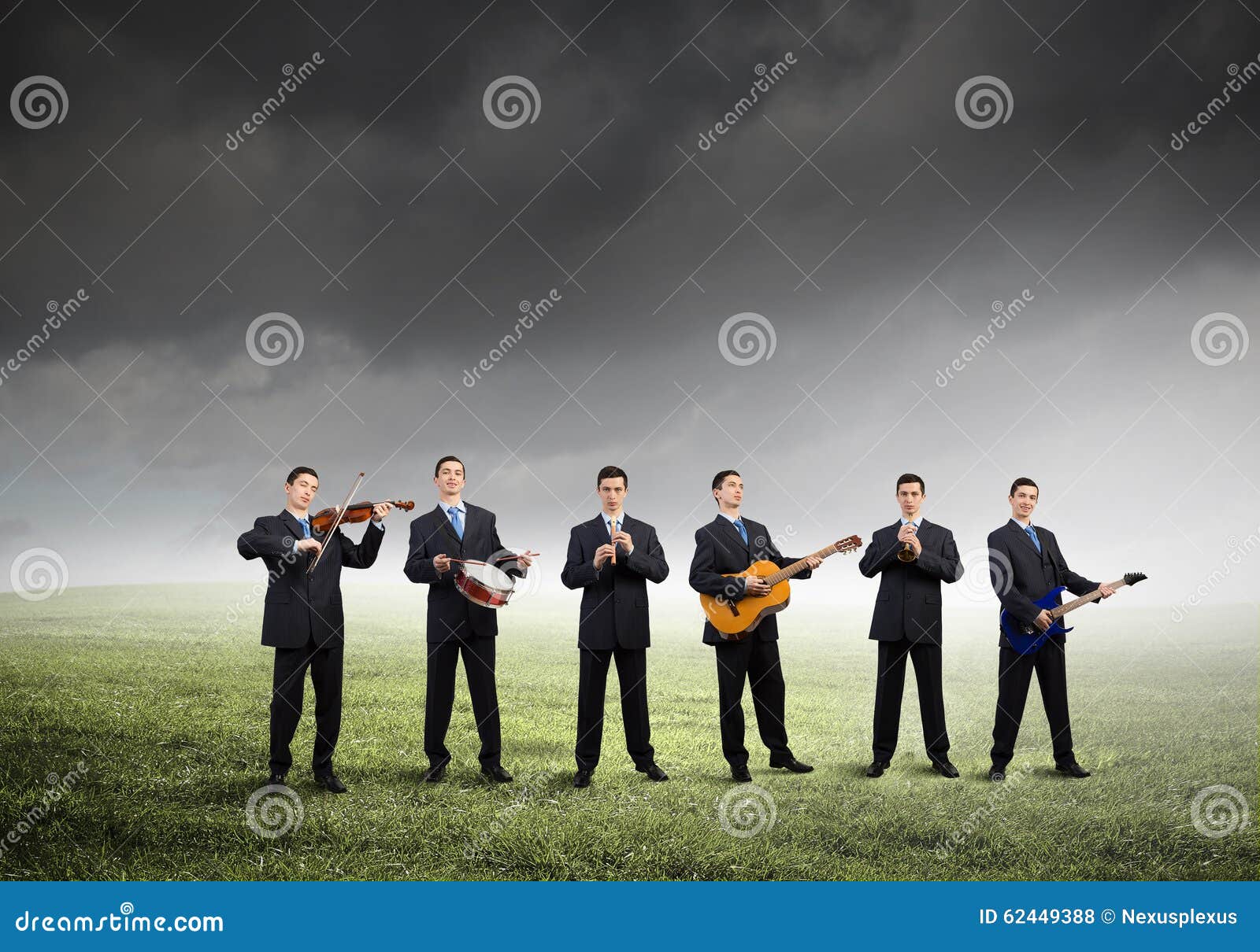 One man band stock photo. Image of orchestra, boss, play - 62449388