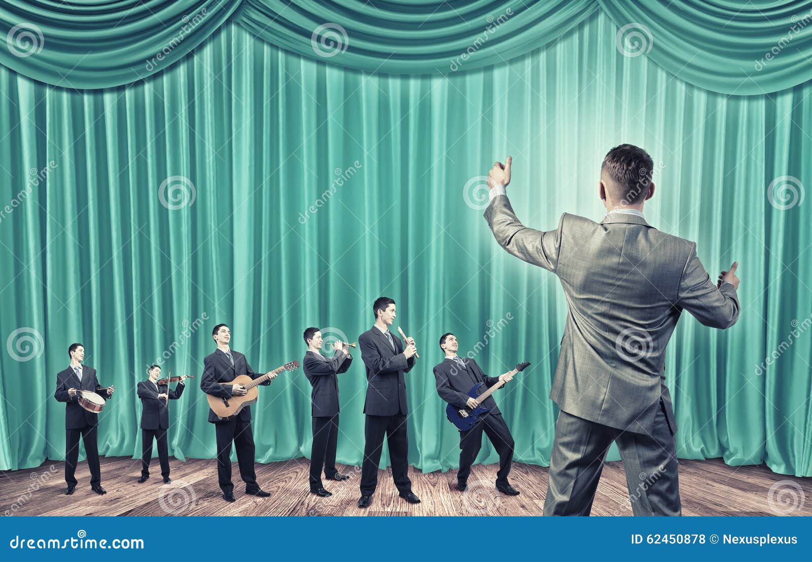 One man band stock photo. Image of sound, musical, stage - 62450878