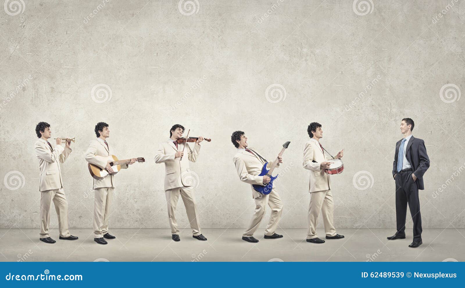 One Man Band Stock Image Image Of Conductor Team Business 62489539