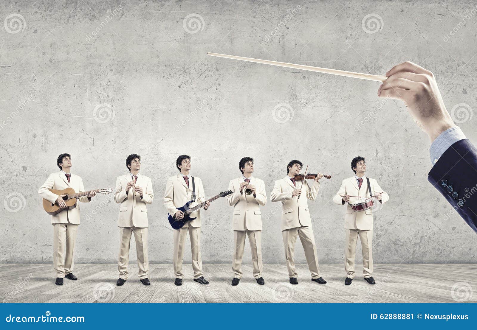 One man band stock image. Image of drums, team, performance - 62888881