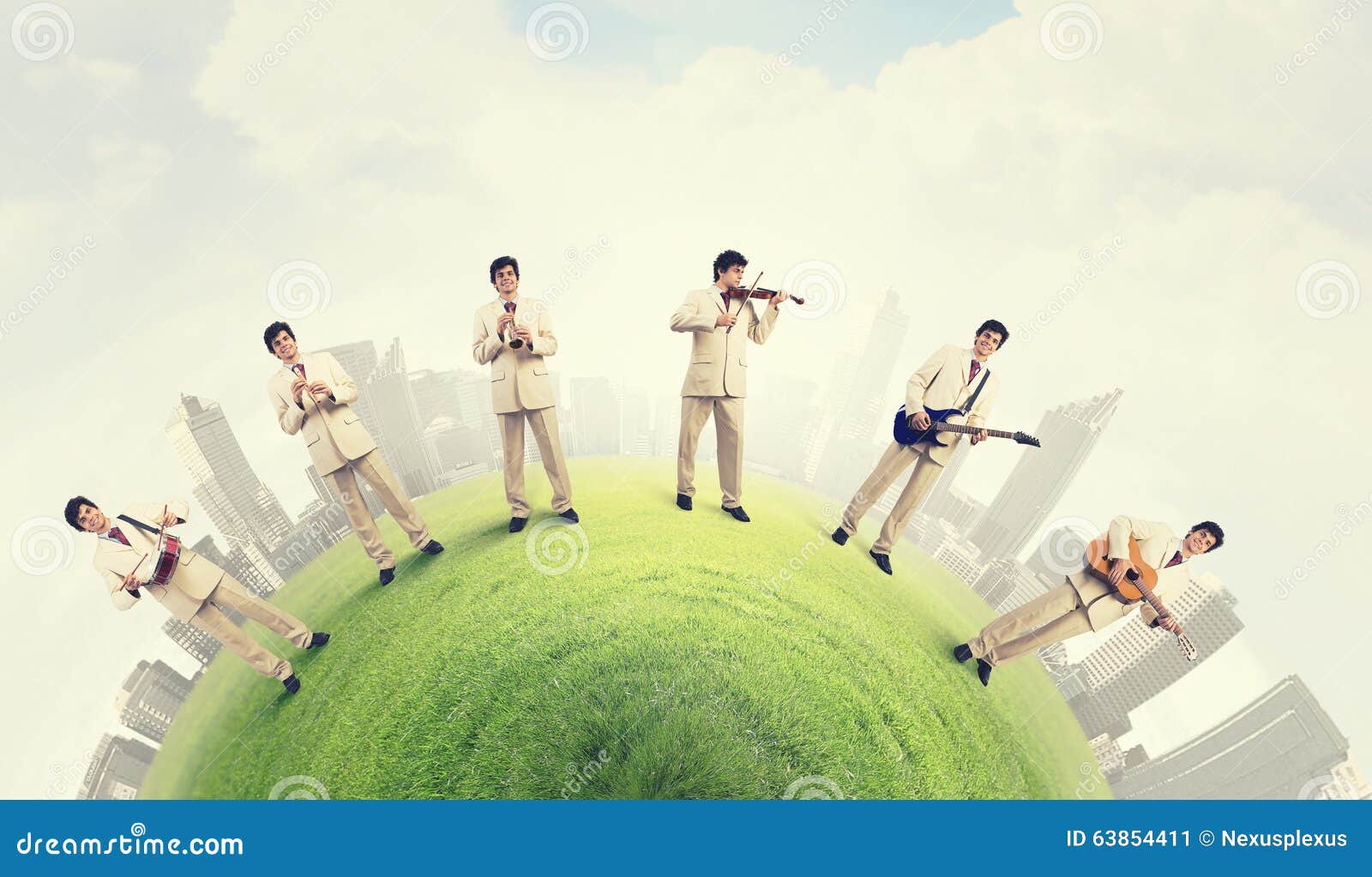 One Man Band Stock Image Image Of Violin Business Perform 63854411