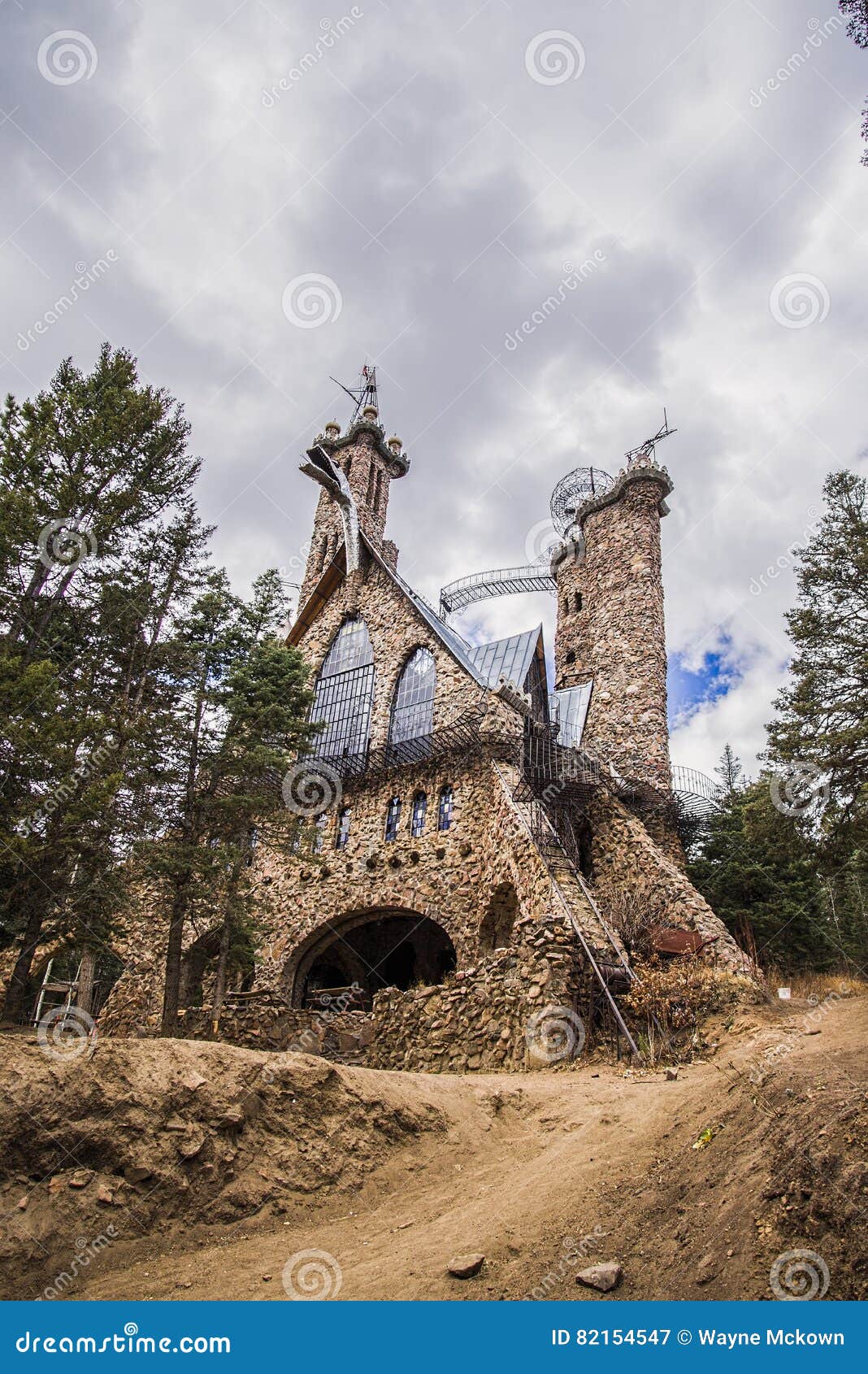 One man built castle stock image. Image of background - 82154547