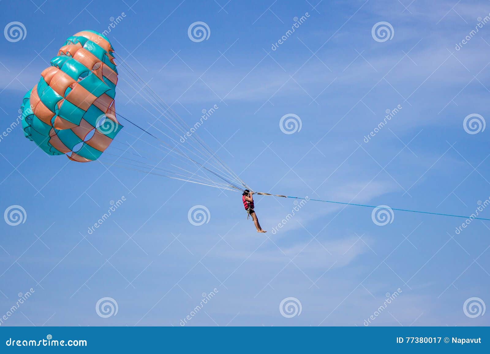 One man on parachute editorial photography. Image of lifestyle - 77380017