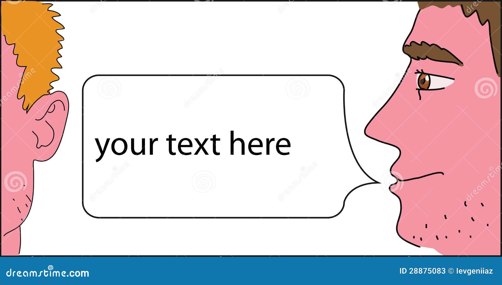 One Man Saying Something To Another Stock Illustration - Illustration ...