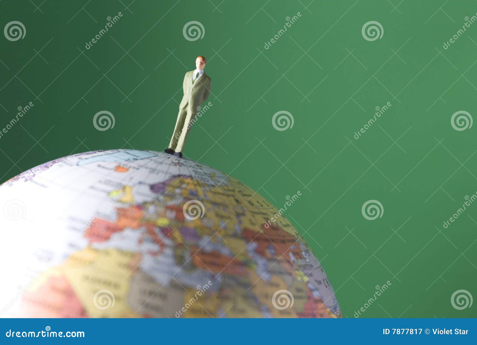 One Man Standing on the World Stock Image - Image of corporate, giving ...