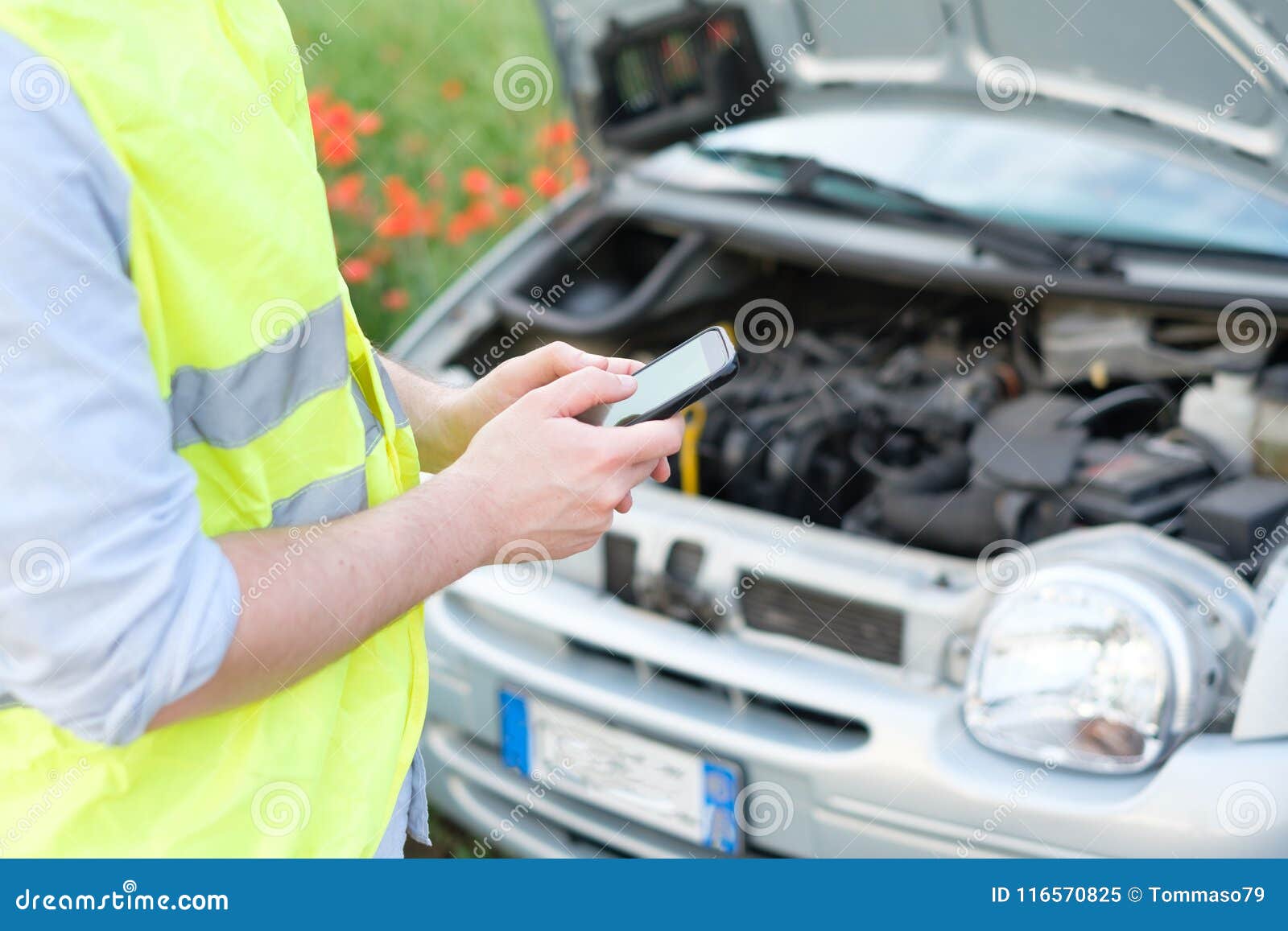 Car Break Down. Car Service. Tow Service. Emergency. Stock Image ...