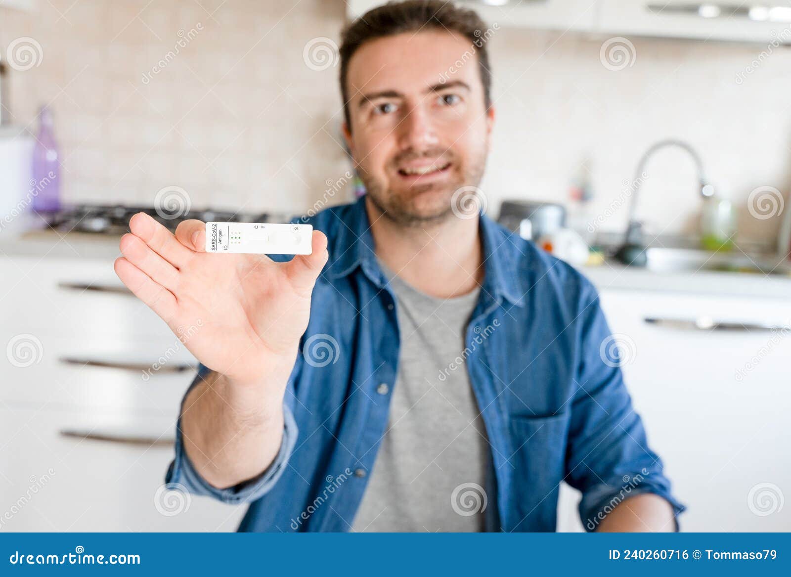 One Man Waiting Test Result by Using Rapid Test Device for COVID-19 ...