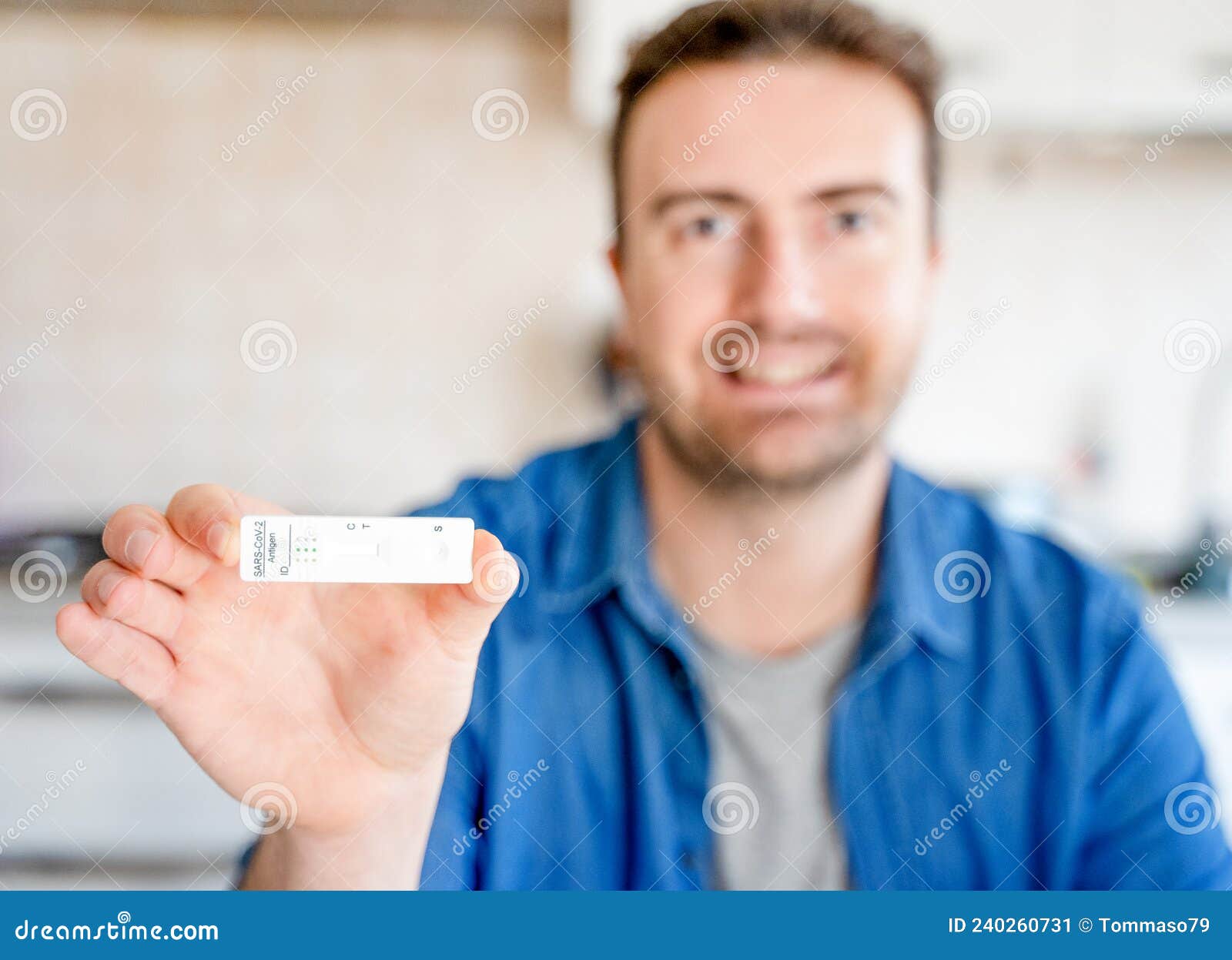 One Man Waiting Test Result by Using Rapid Test Device for COVID-19 ...