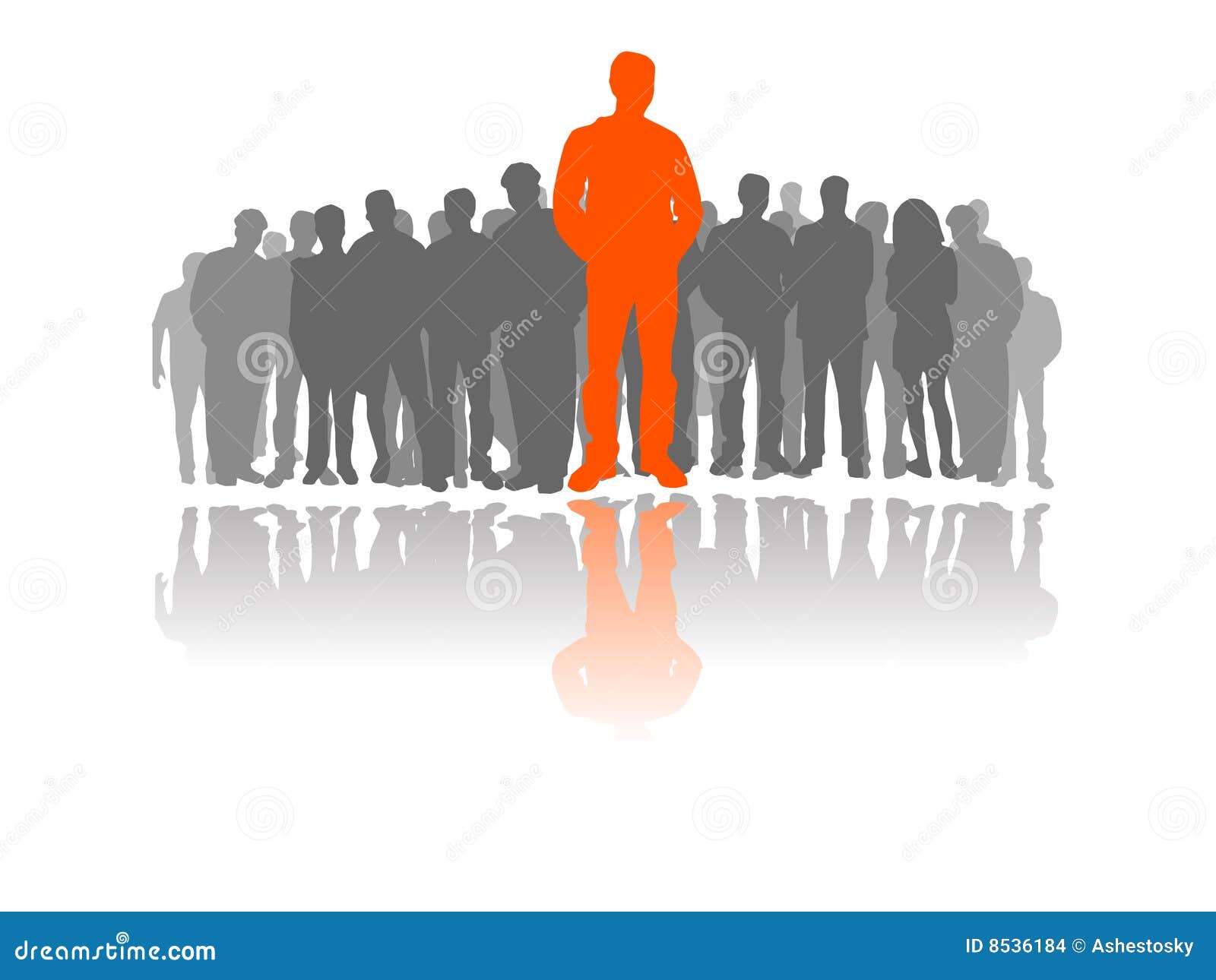 The One through Many People Stock Vector - Illustration of winner ...