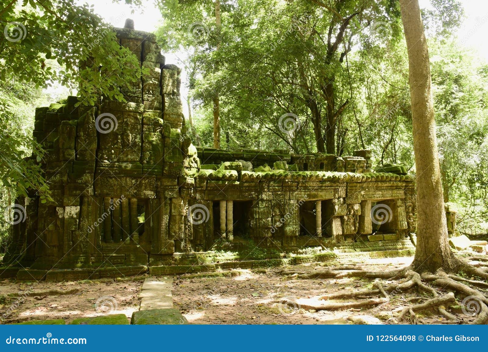 Ancient Angkor Wat Stone Structures Stock Photo - Image of worship ...