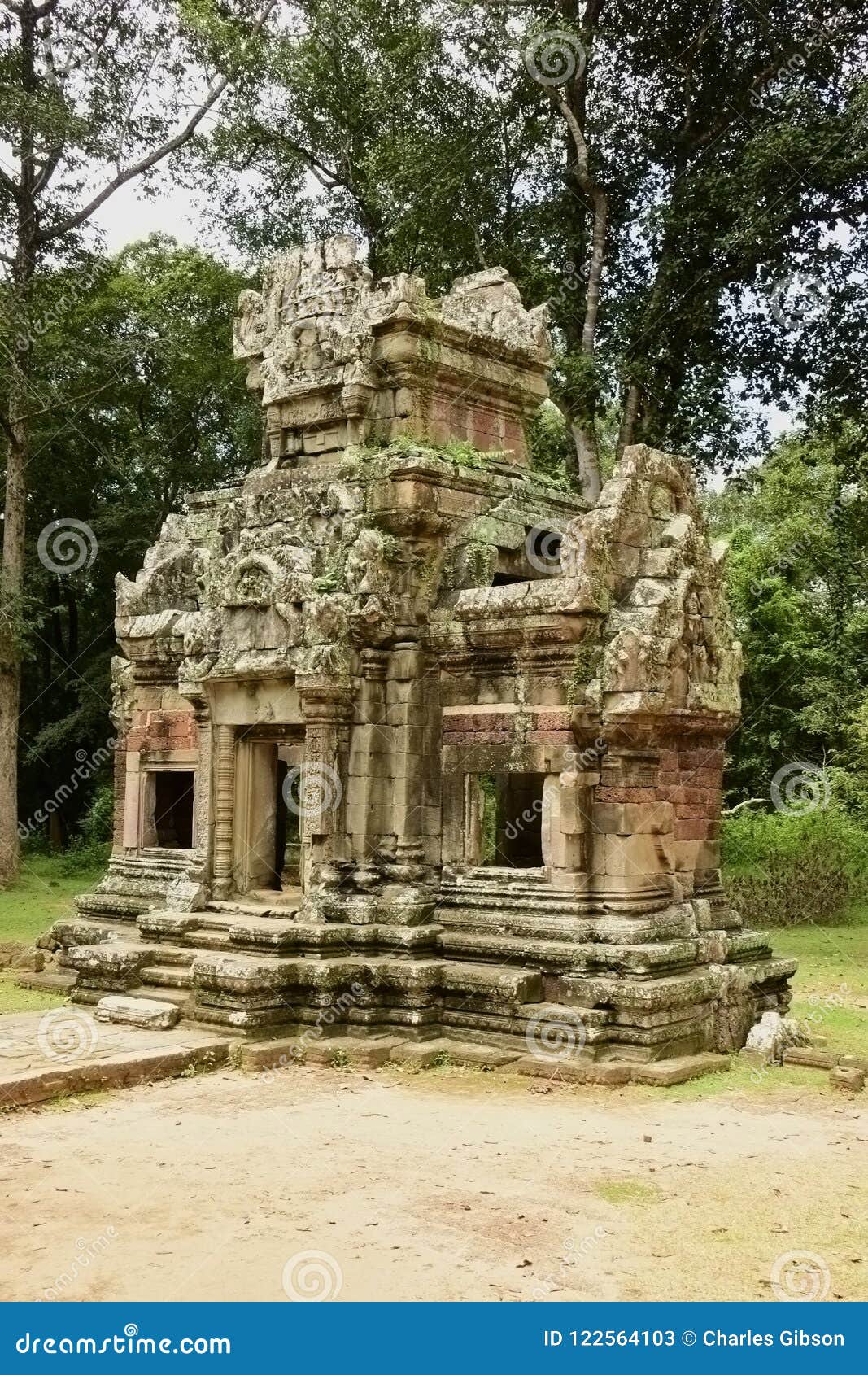 Ancient Angkor Wat Stone Structures Stock Image - Image of eastern ...