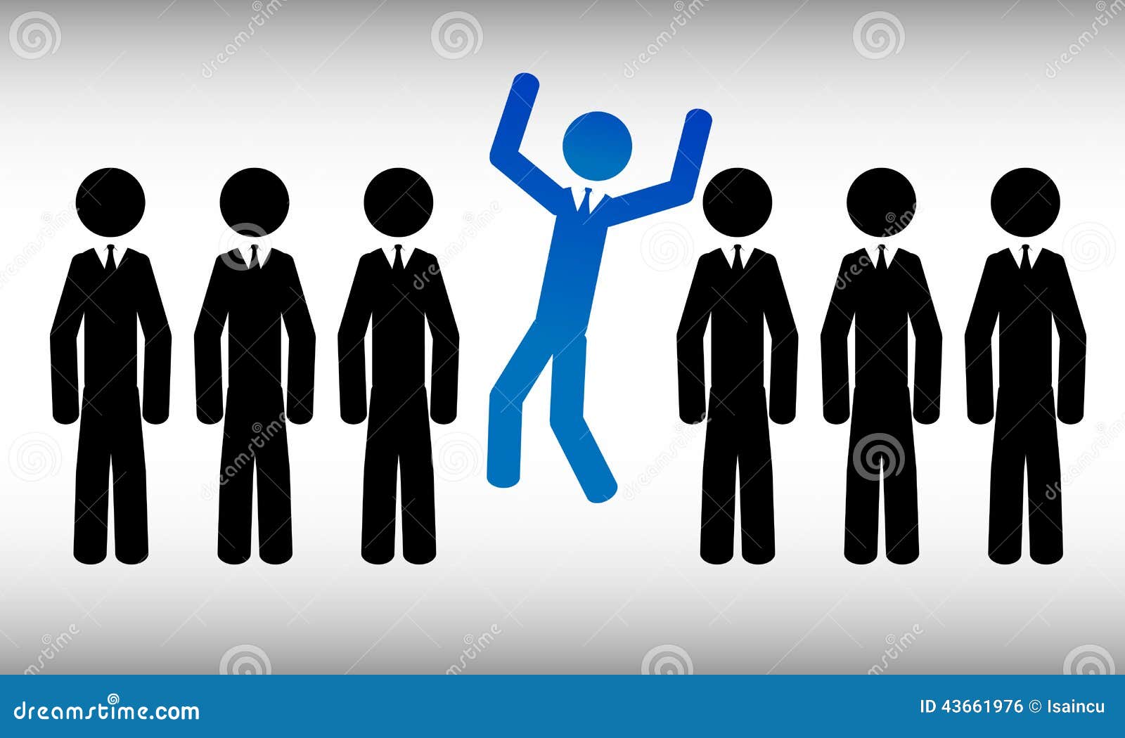 The one from many stock vector. Illustration of cartoon - 43661976