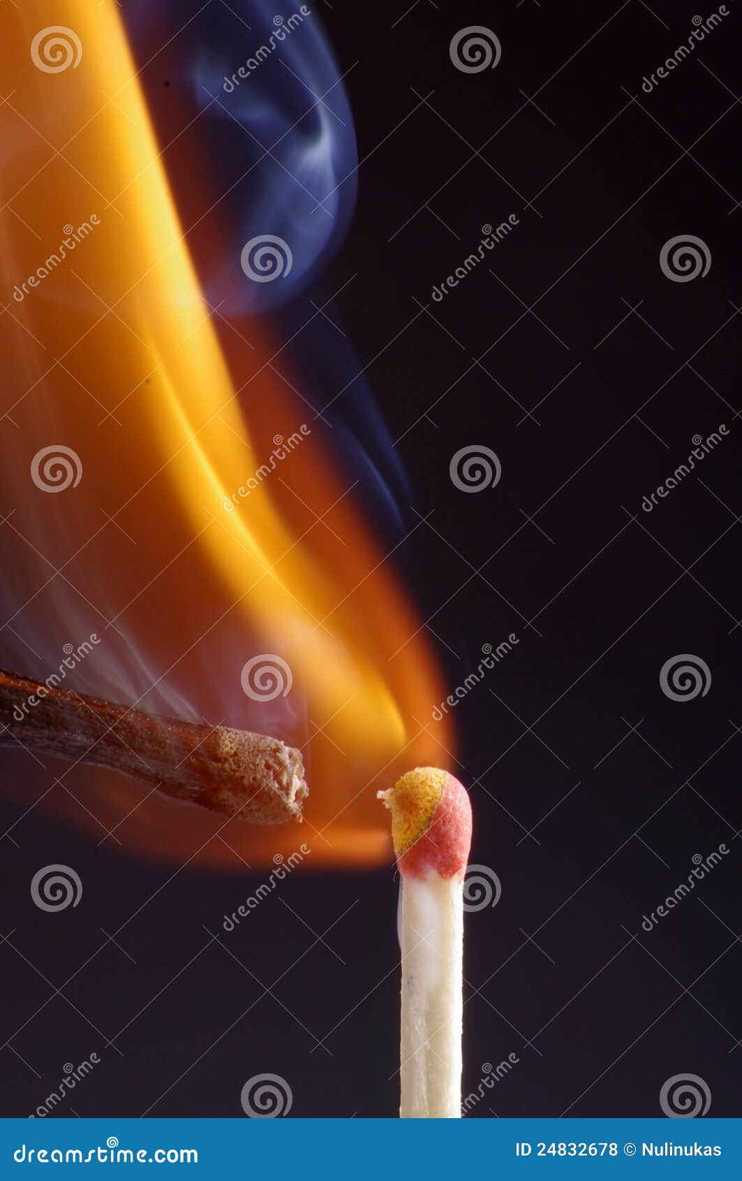 One Match is Burning Another. Stock Photo - Image of dark, mesh: 24832678