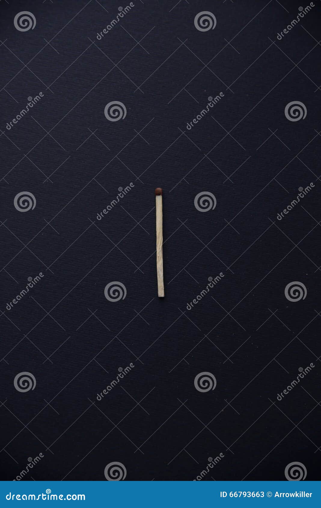 One Match on Dark Background Stock Image - Image of closeup, single ...