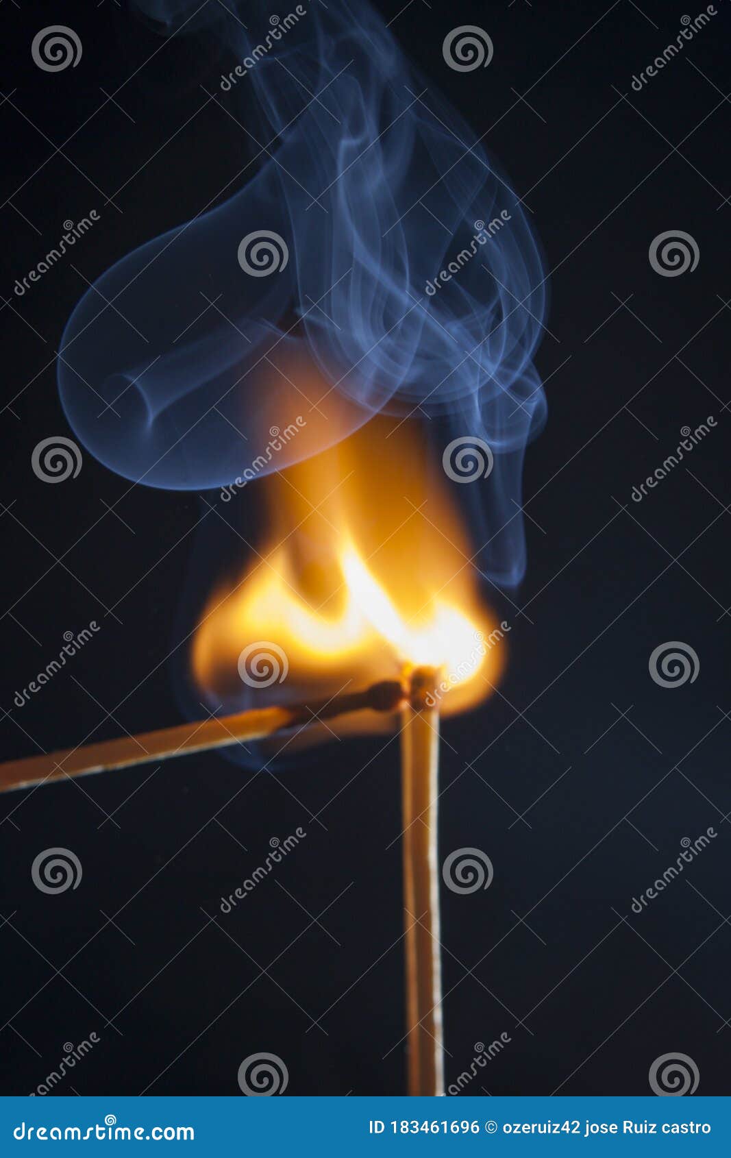 One Match Setting Fire To Another Match Stock Photo - Image of candle ...