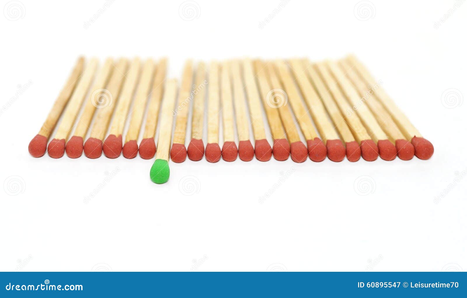 One Matchstick Standing Out from Other Stock Image - Image of sparks ...